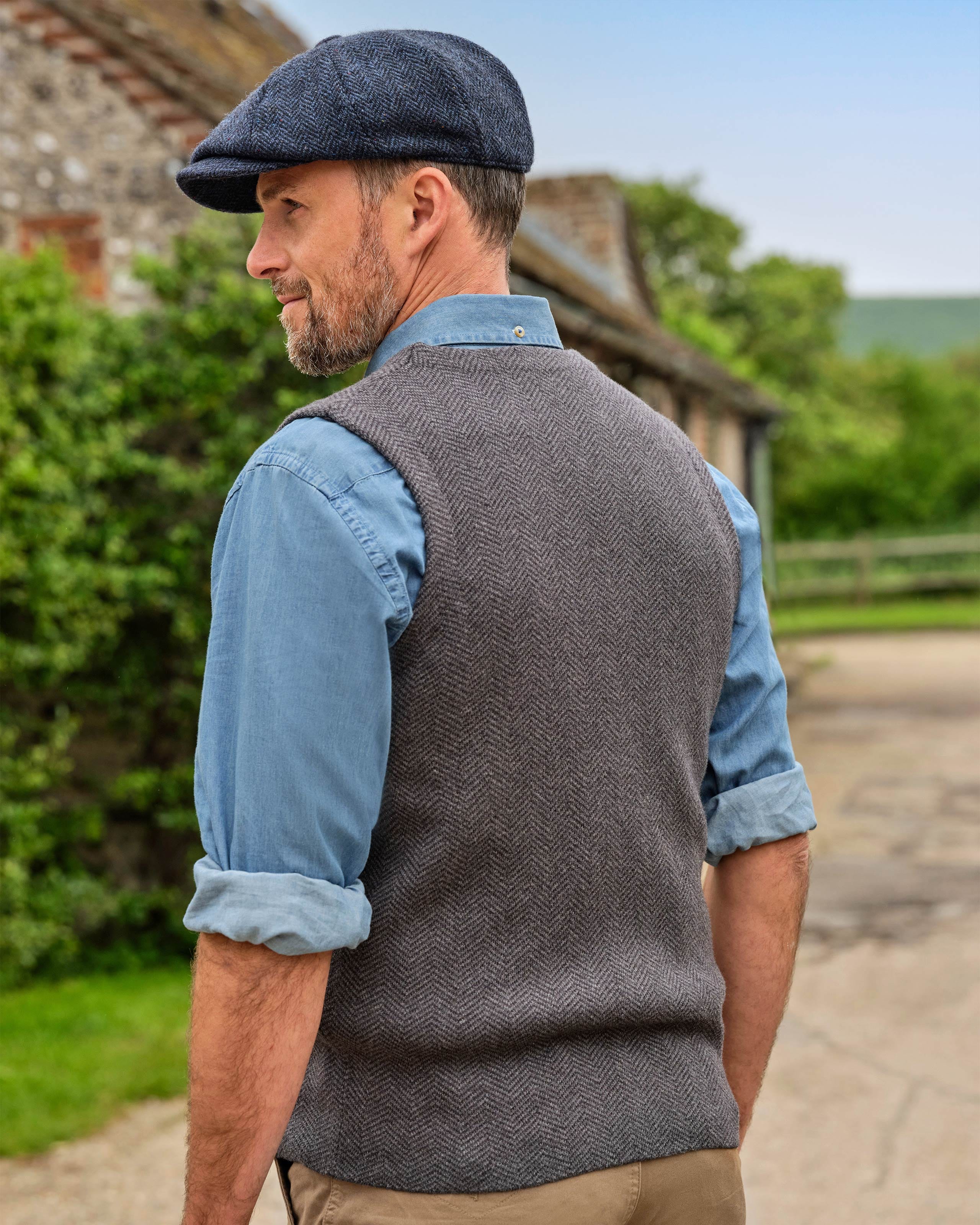 Charcoal | Organic Cotton Cashmere Vest | WoolOvers US