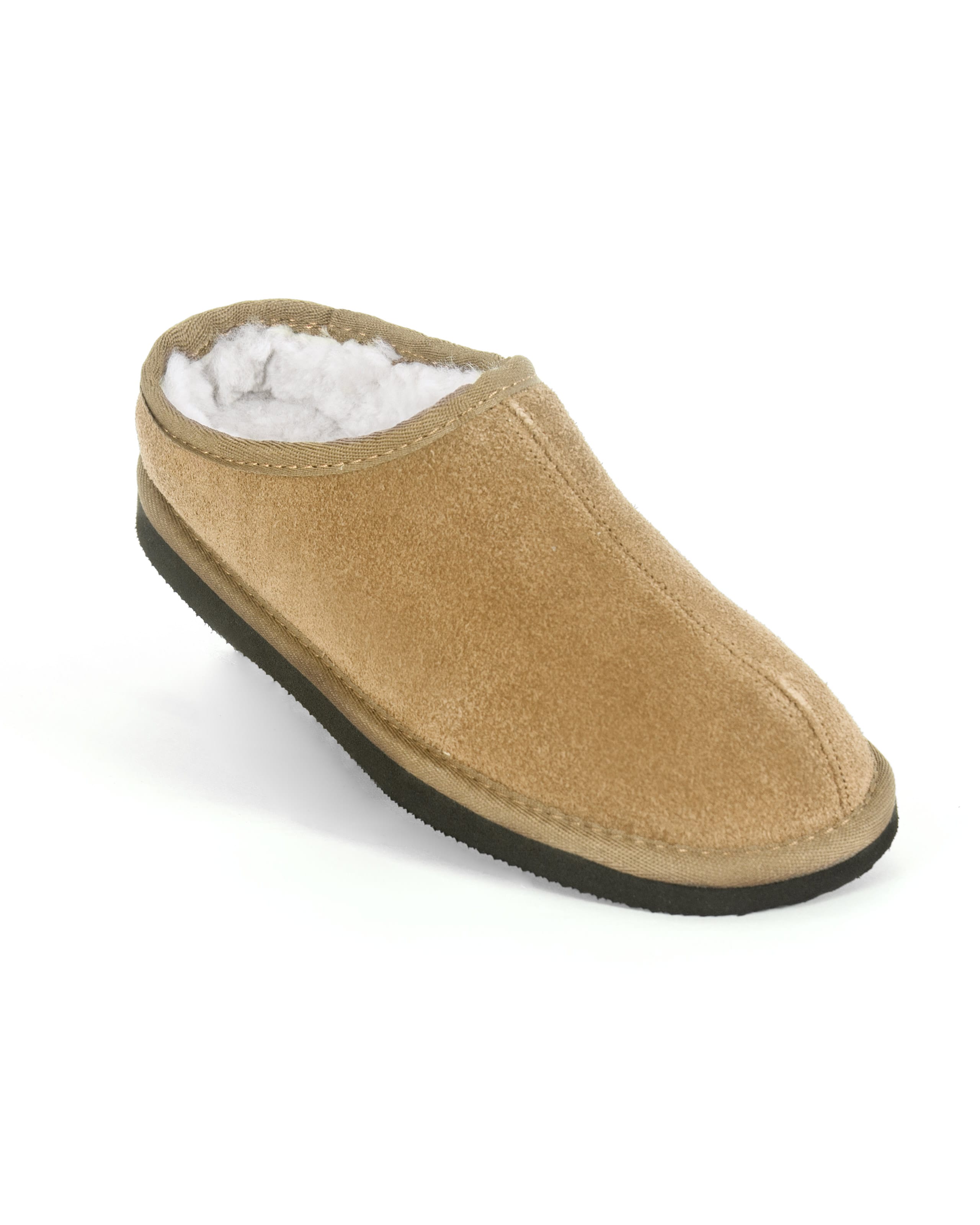 Chestnut | Mens Draper Sheepskin Mule Slippers | WoolOvers UK