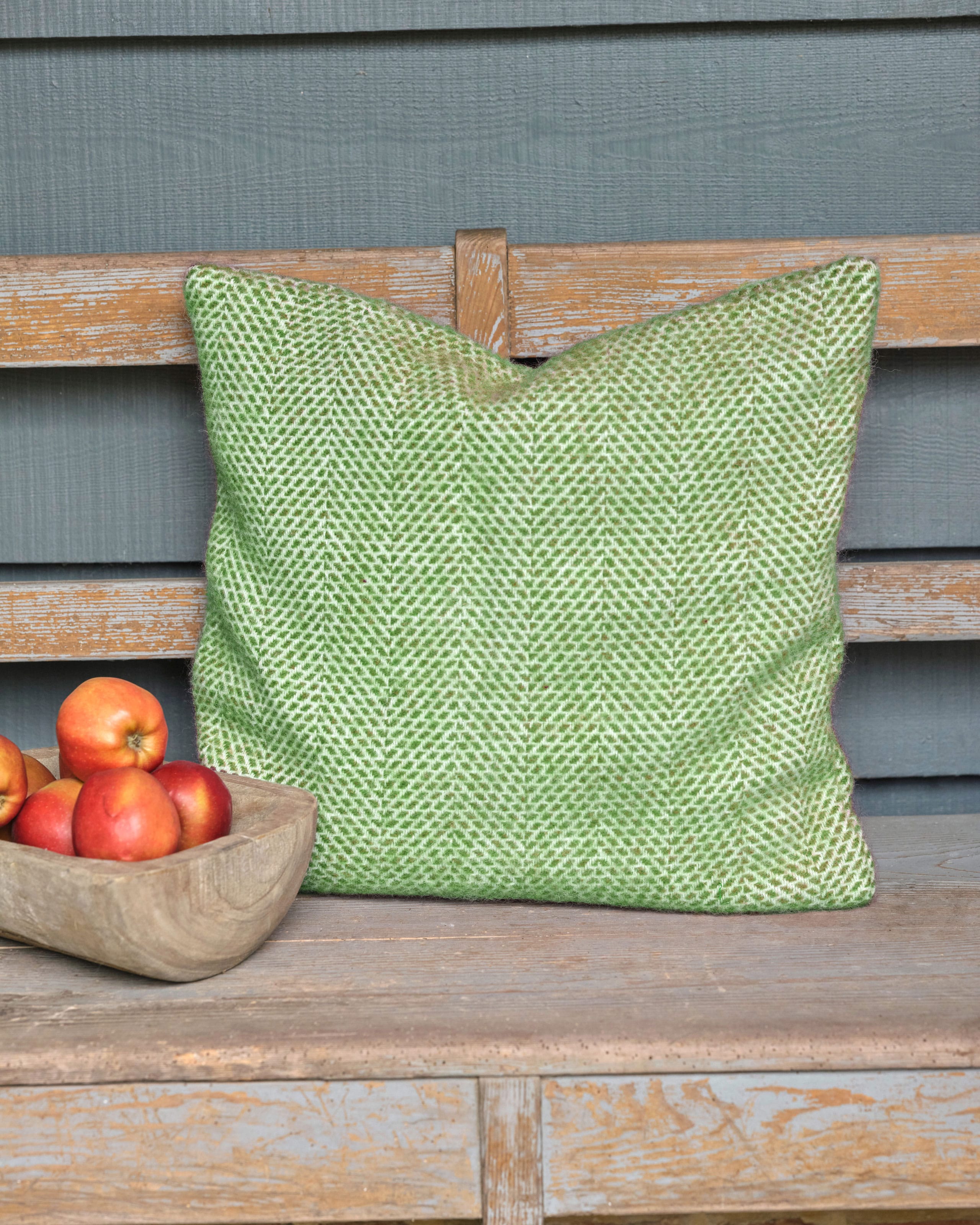 Fern/Cream | Beehive Pure Wool Cushion Cover | WoolOvers UK