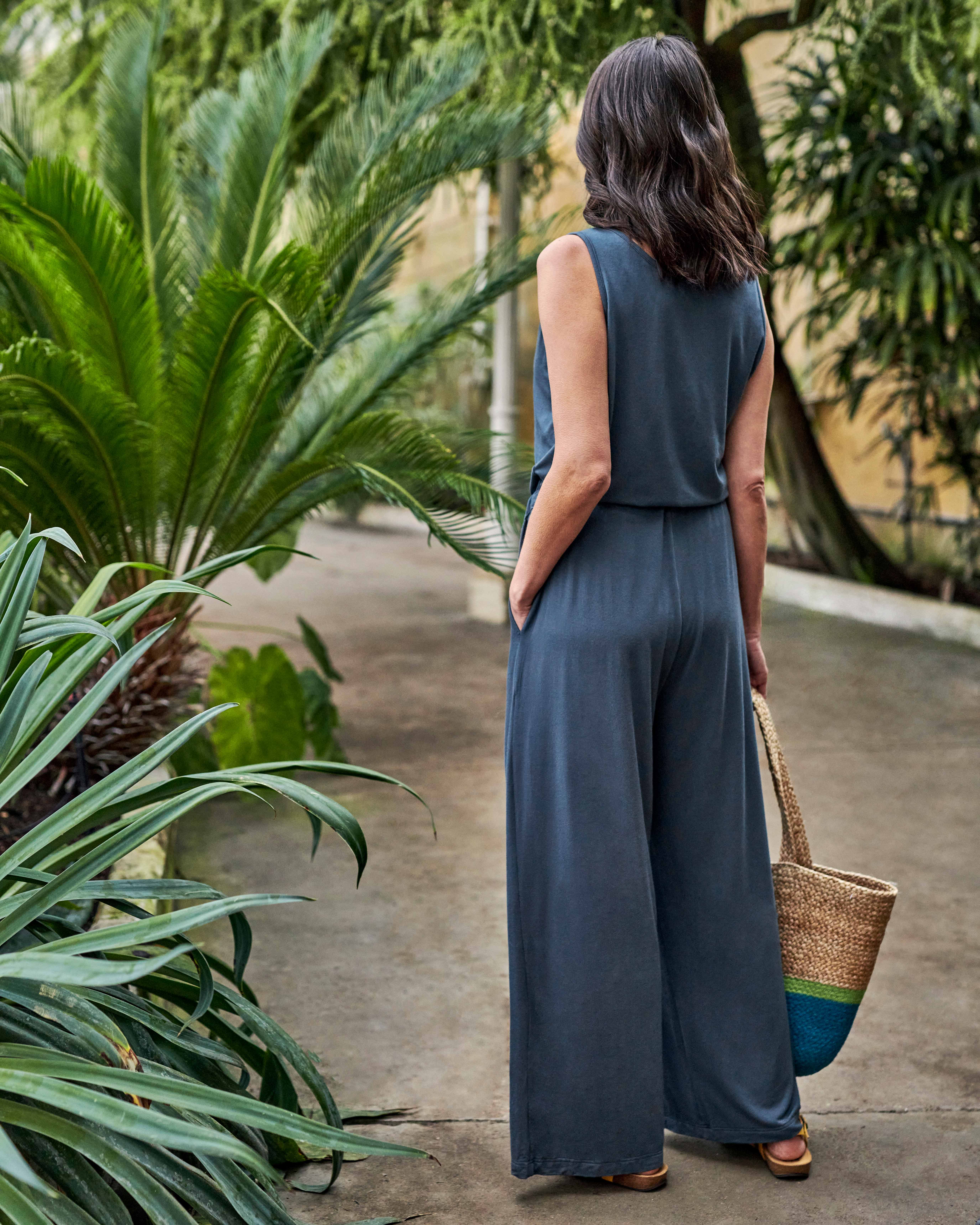 Deep Water | Relaxed Sleeveless Jumpsuit | WoolOvers AU