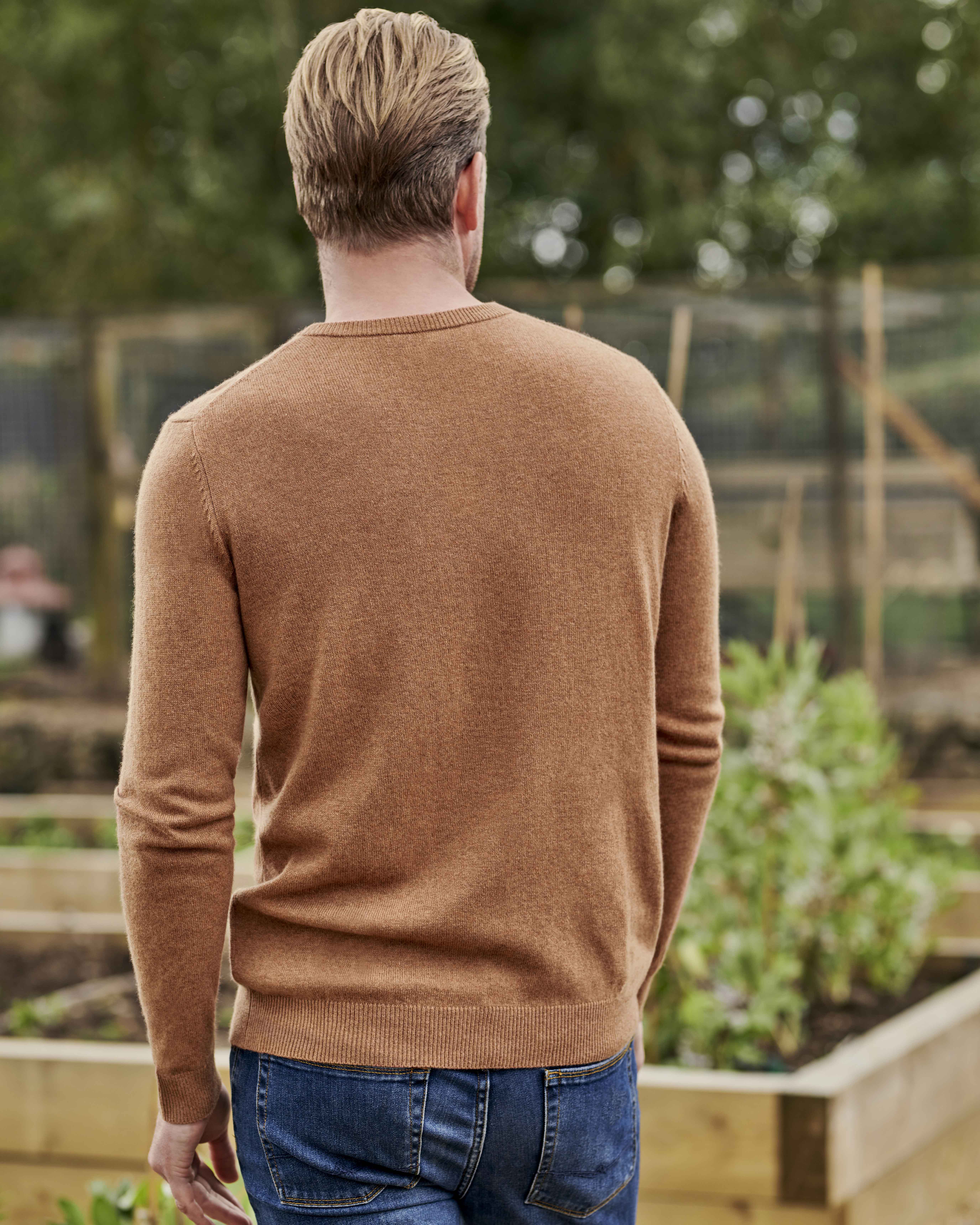 Ginger Biscuit | Cashmere Merino Crew Neck Jumper | WoolOvers AU