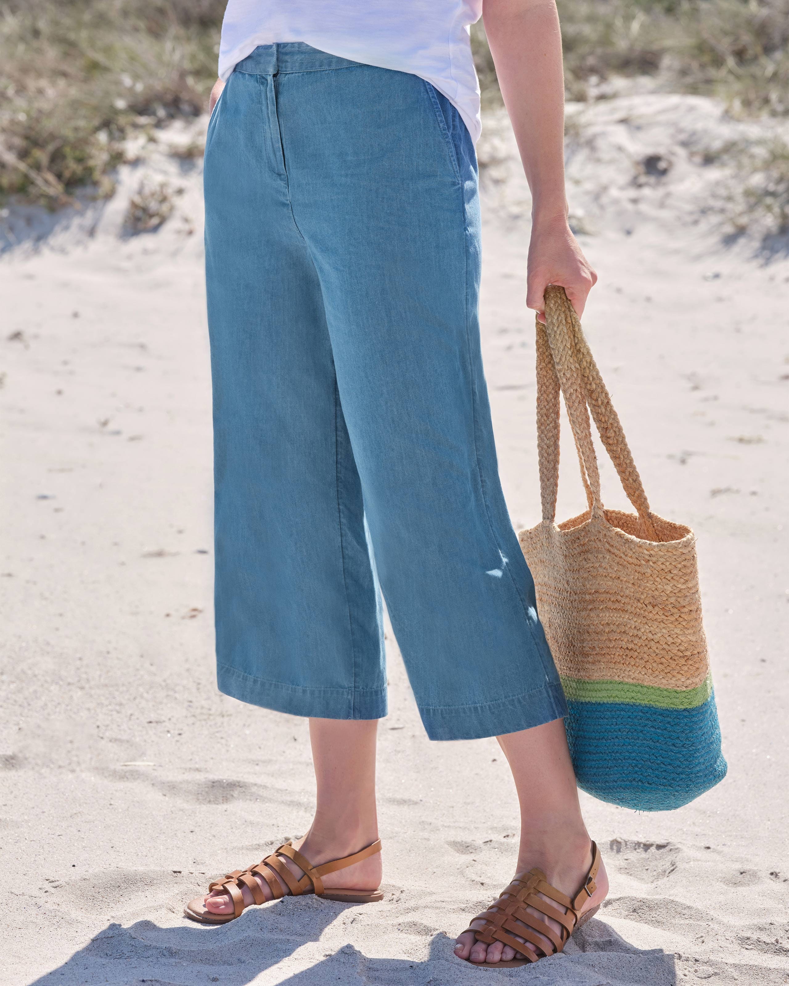 Chambray Blue | Chambray Culottes | WoolOvers AU