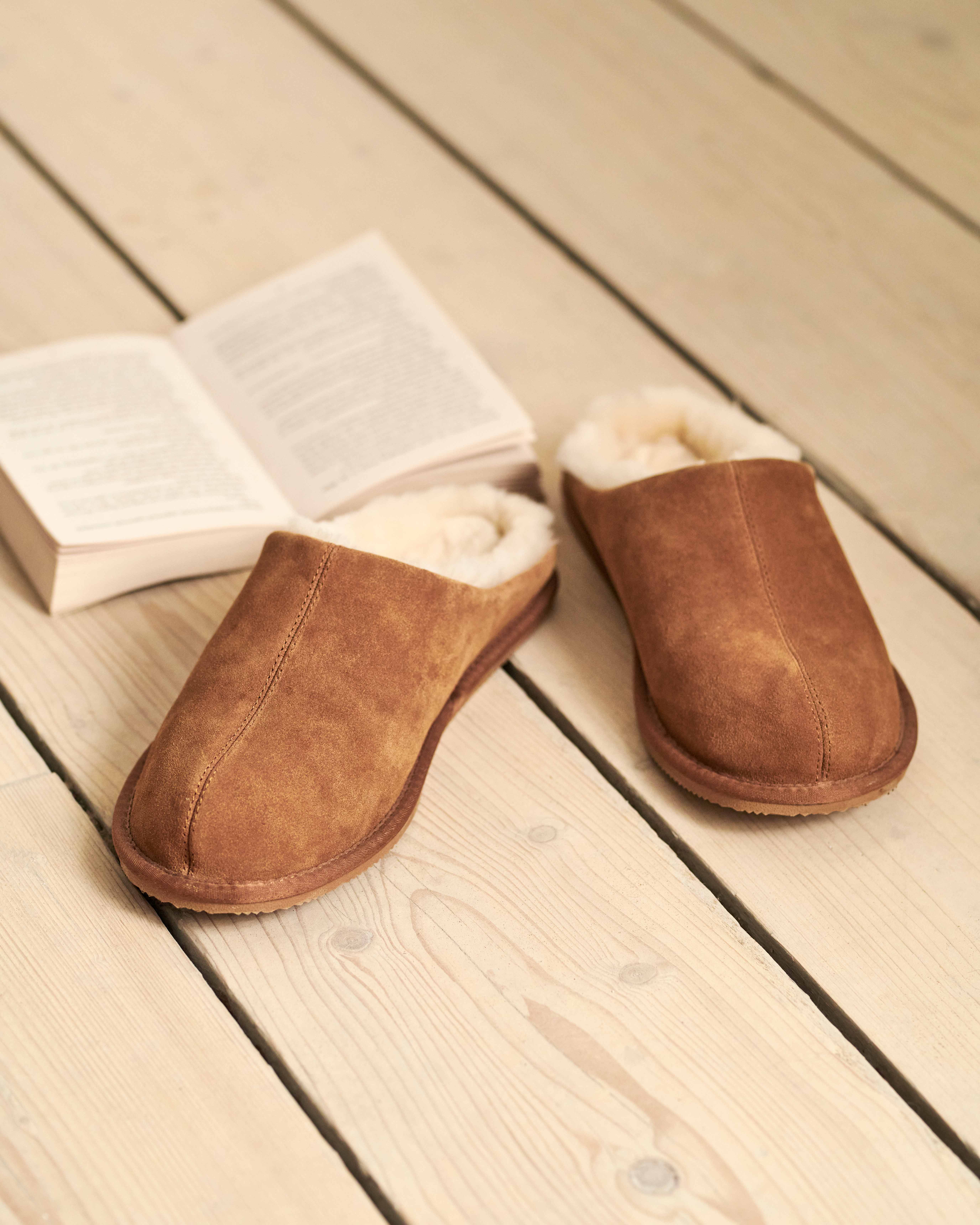 Chestnut 100% Sheepskin | Suede & Sheepskin Mule