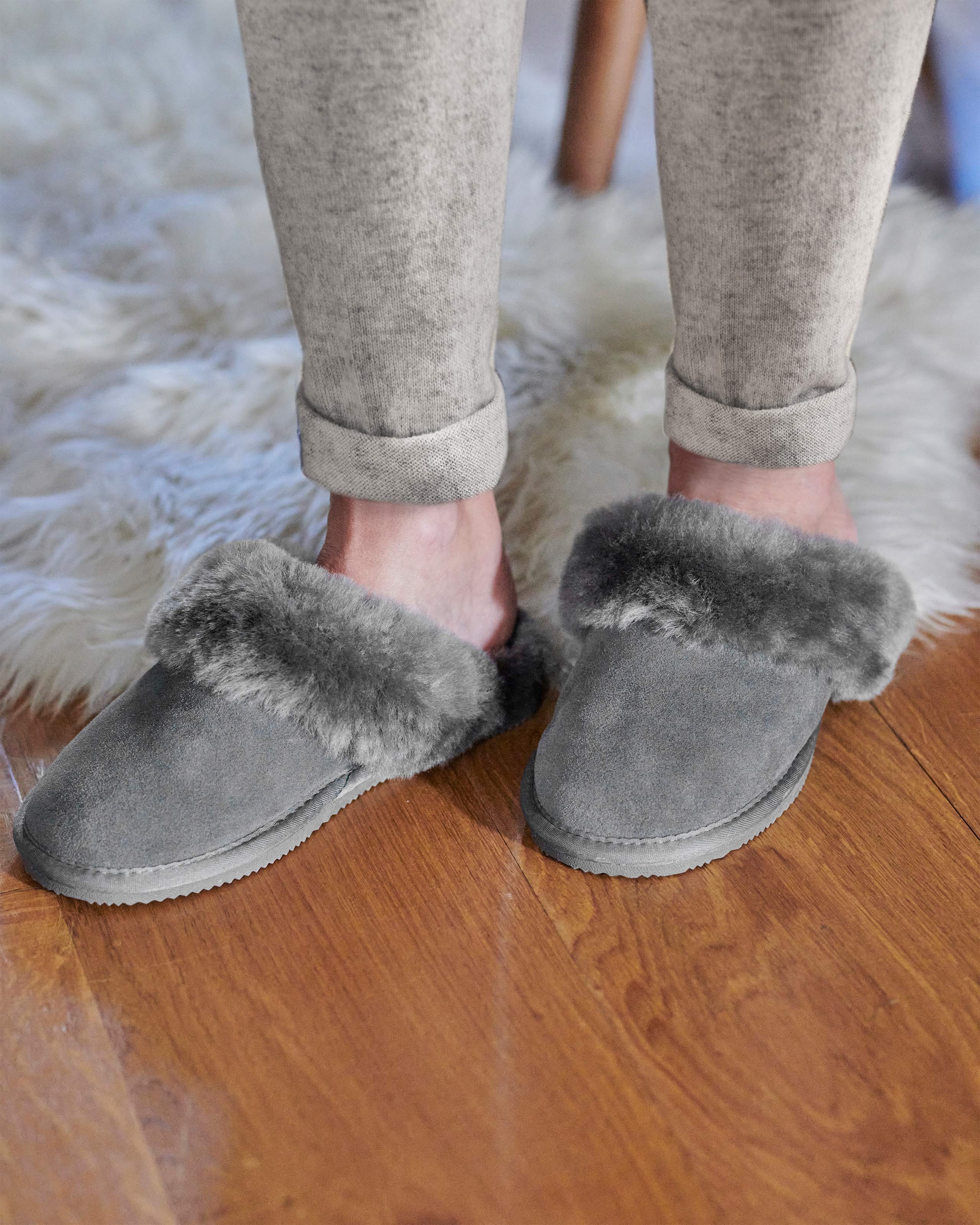 Mink | Womens Sheepskin Mule Slipper | WoolOvers US