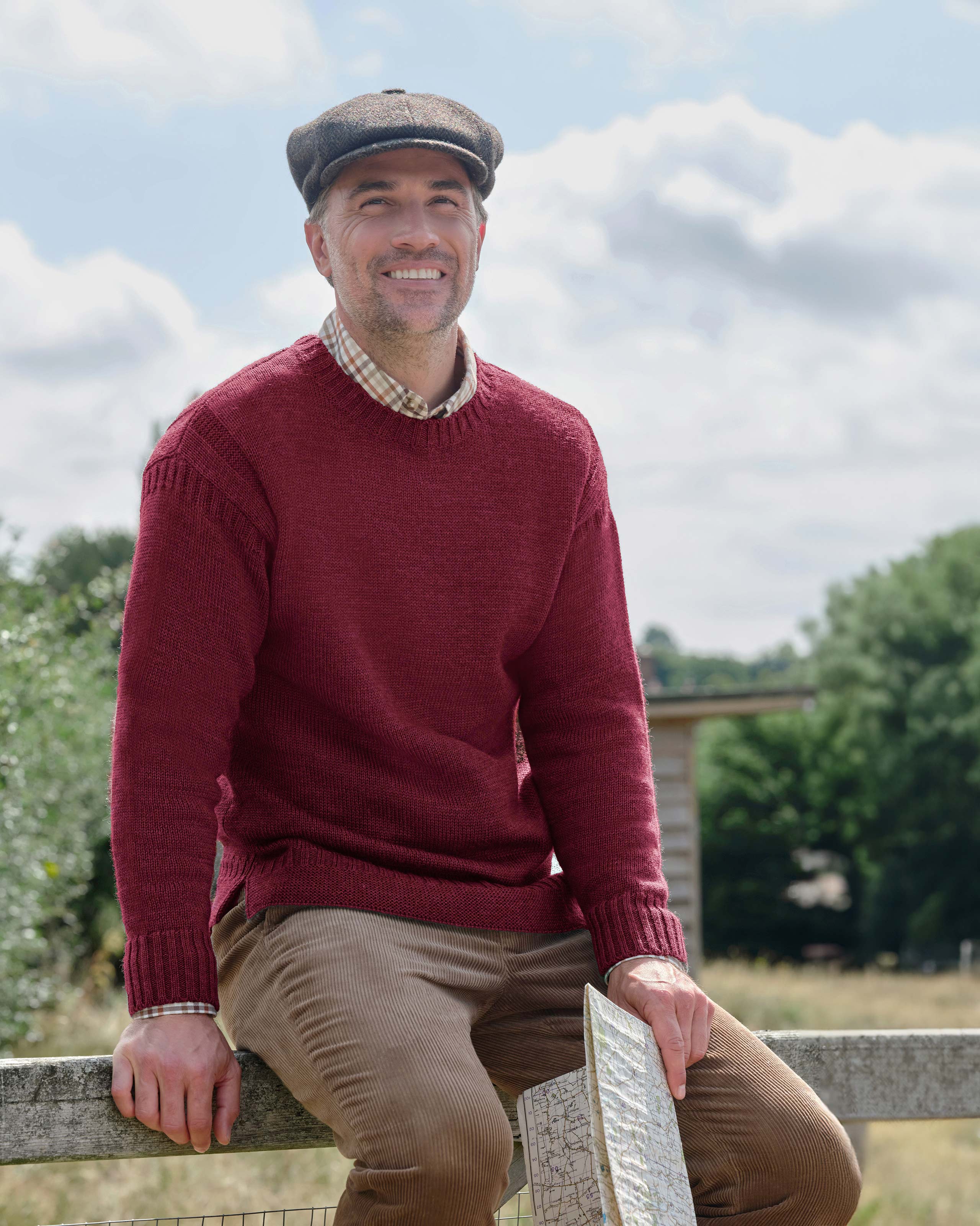 Mahogany | 100% Pure Wool Knitted Guernsey Jumper | WoolOvers AU