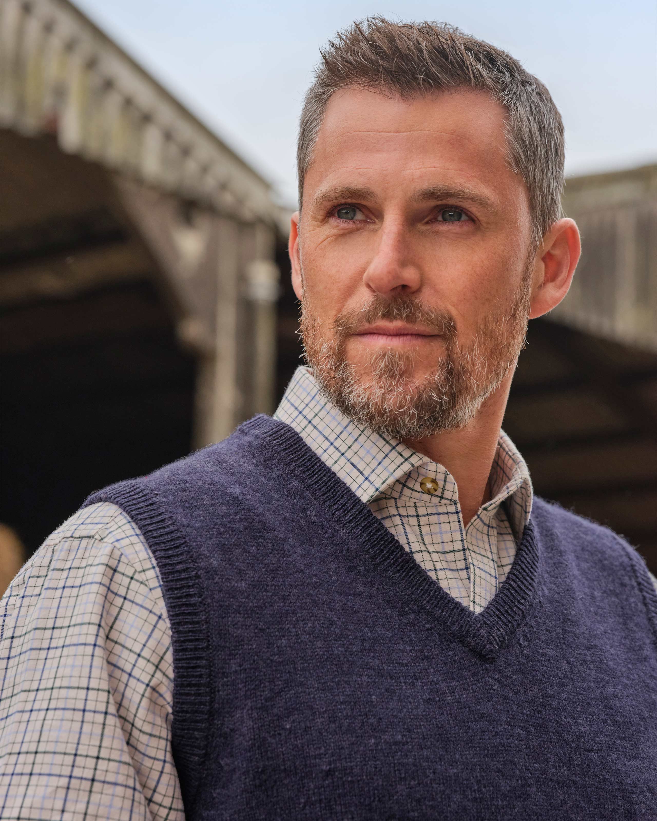 Fig Purple | Mens Classic Lambswool Slipover | WoolOvers UK