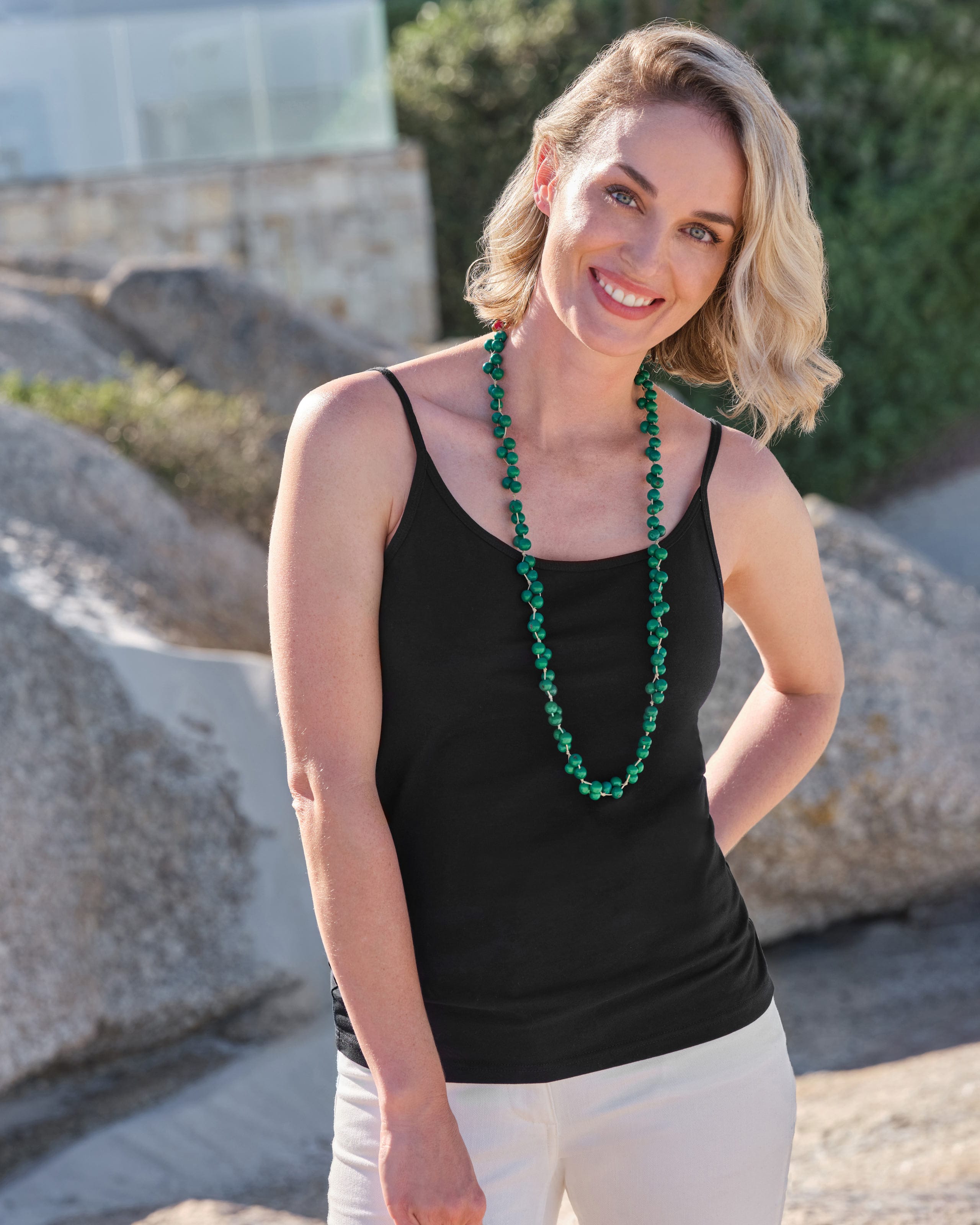 Black | Organic Cami | WoolOvers AU