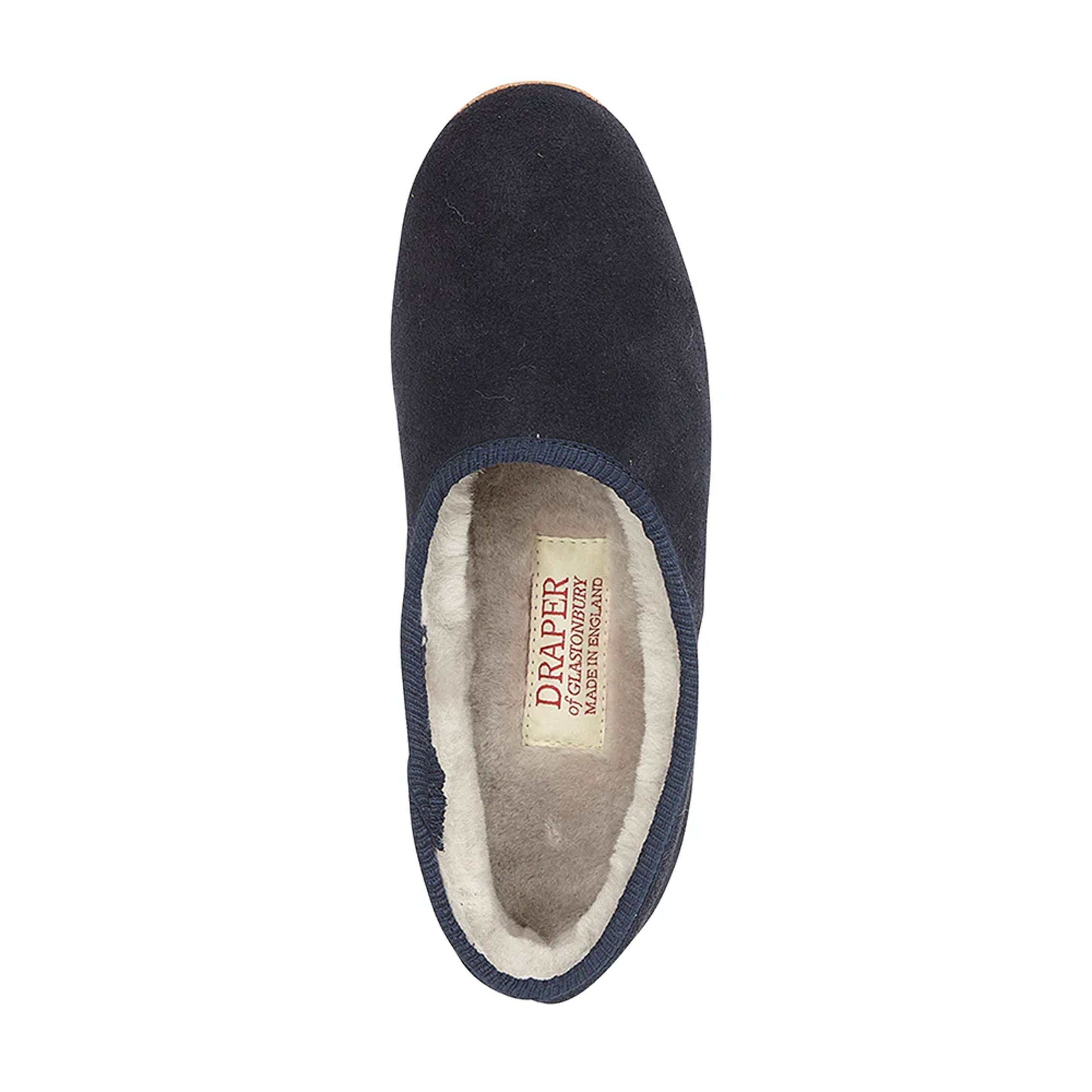 Navy | Womens Draper Ballerina Sheepskin Slippers | WoolOvers UK
