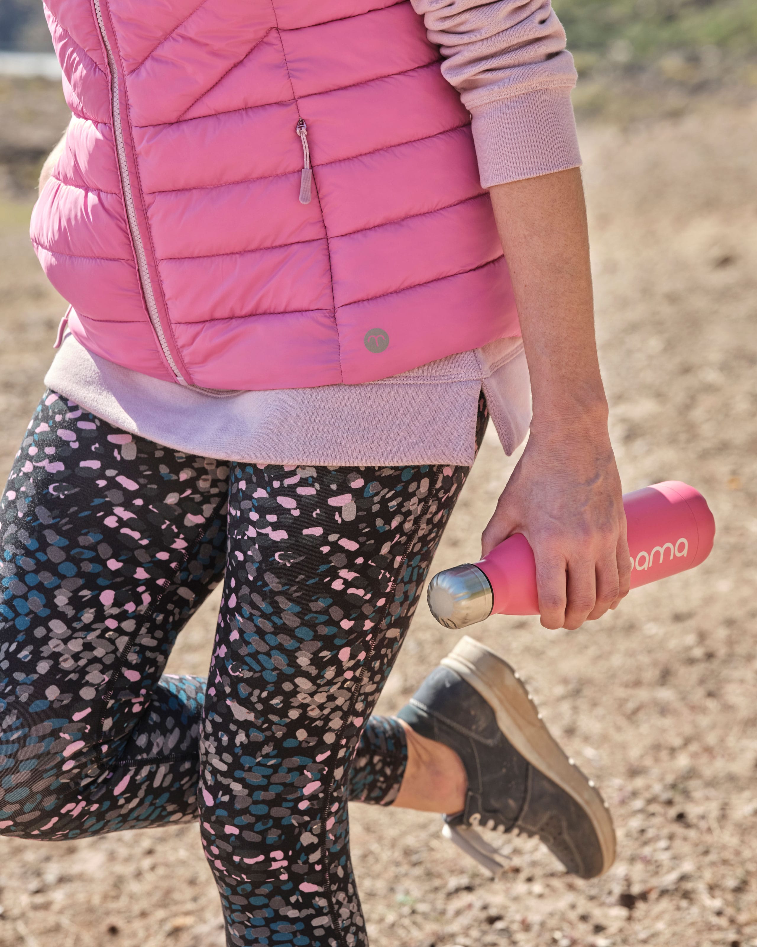 Teal Dotty Dash | Balance Printed Full Length Legging | WoolOvers US