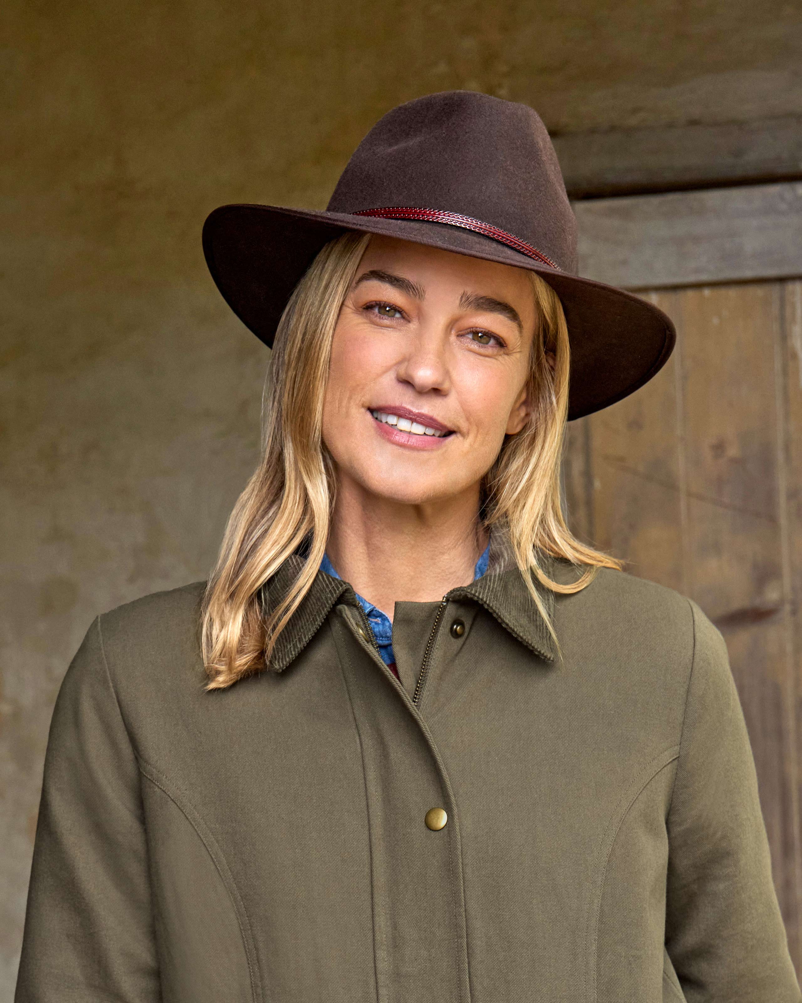 Olive Brown | 100% Wool Plain Fedora | WoolOvers US