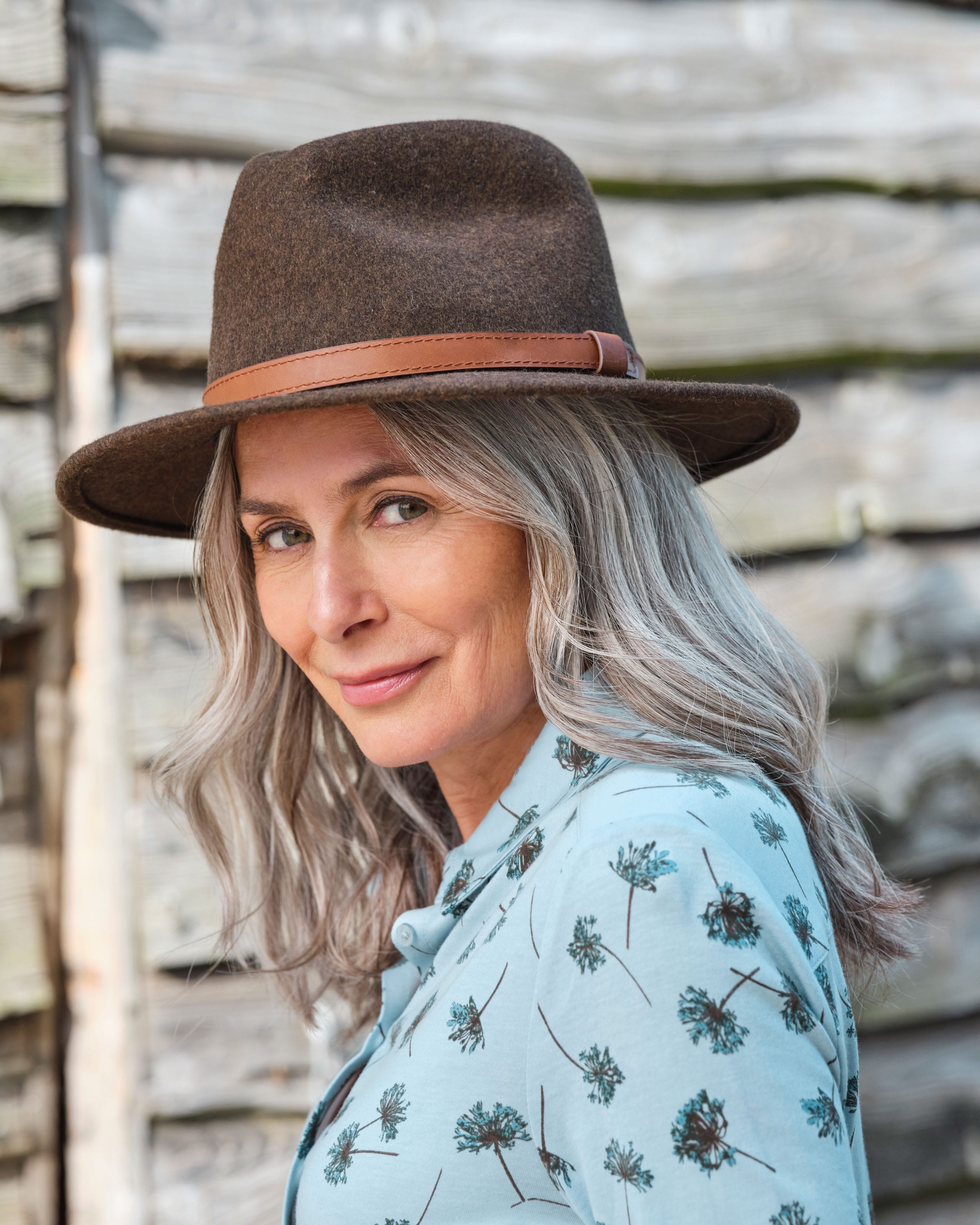 Olive Brown | 100% Wool Plain Fedora | WoolOvers UK