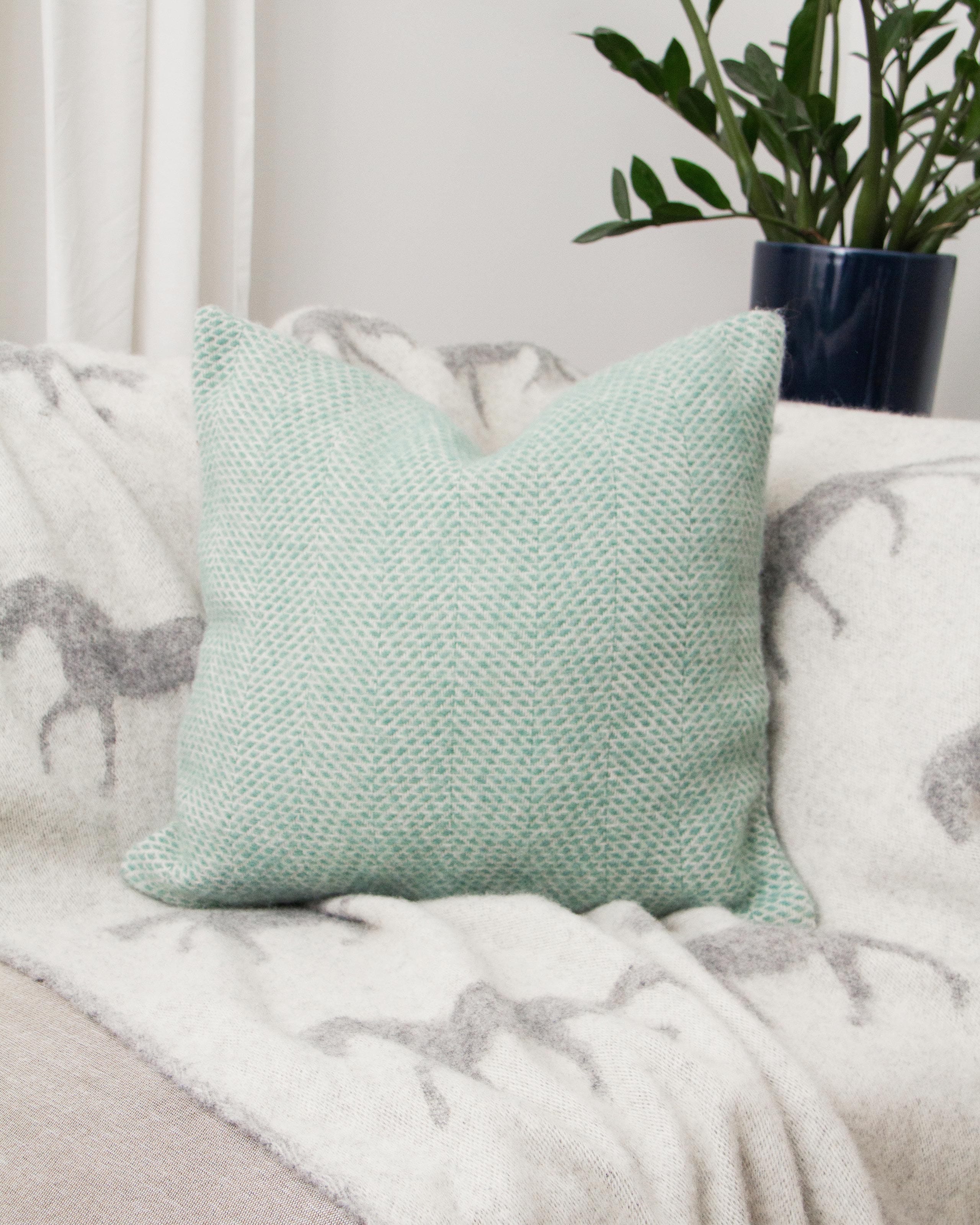 Sea Green | Beehive Pure Wool Cushion Cover | WoolOvers US