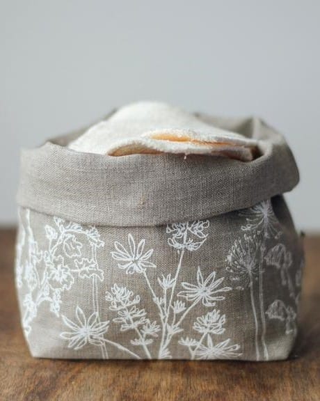Natural Linen | Fabric Storage Pot | WoolOvers UK