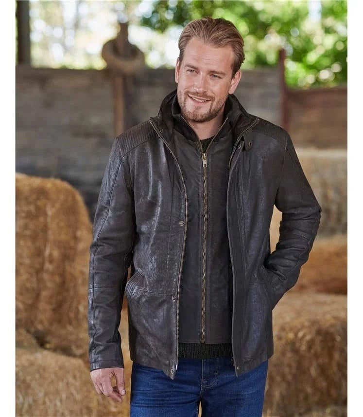 Mens Leather Jackets & Boiled Wool Coats | WoolOvers UK
