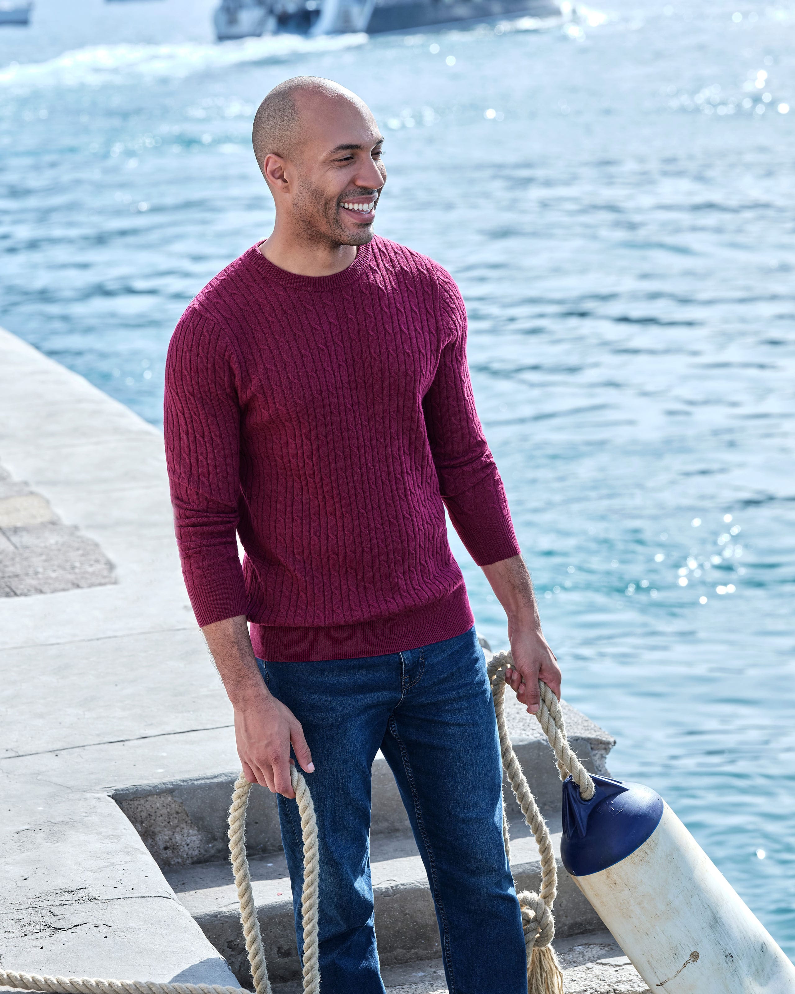 Deep Berry | Cashmere & Merino Cable Jumper | WoolOvers AU