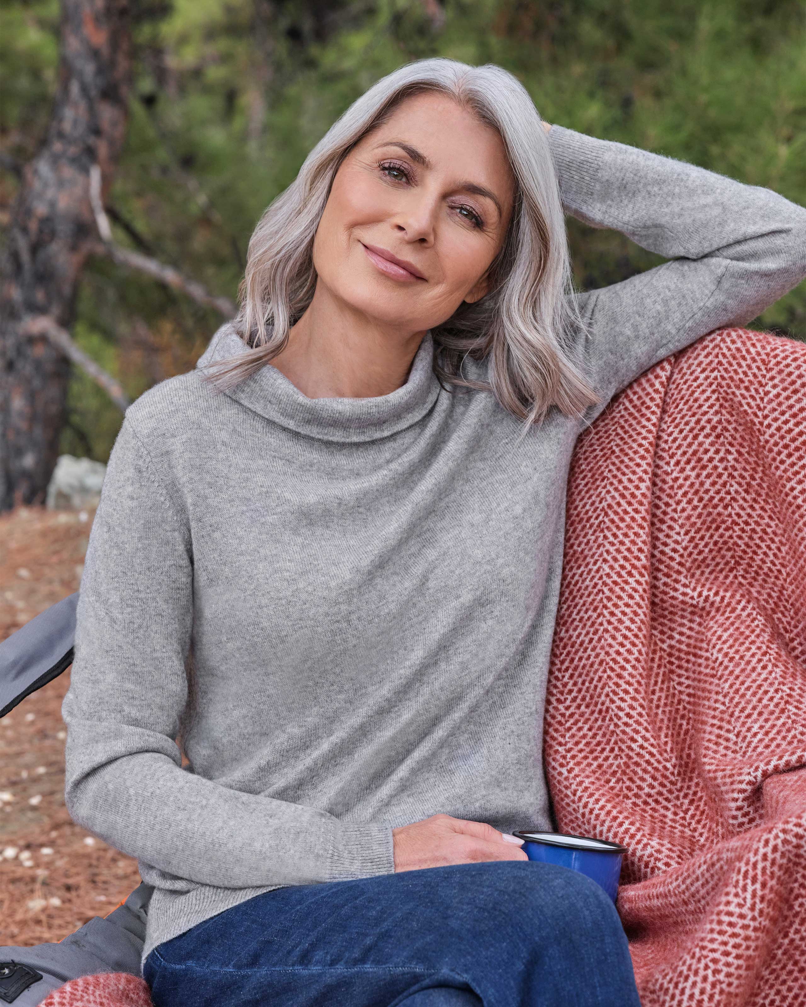 Husky Grey | Jackie Roll Neck | WoolOvers AU