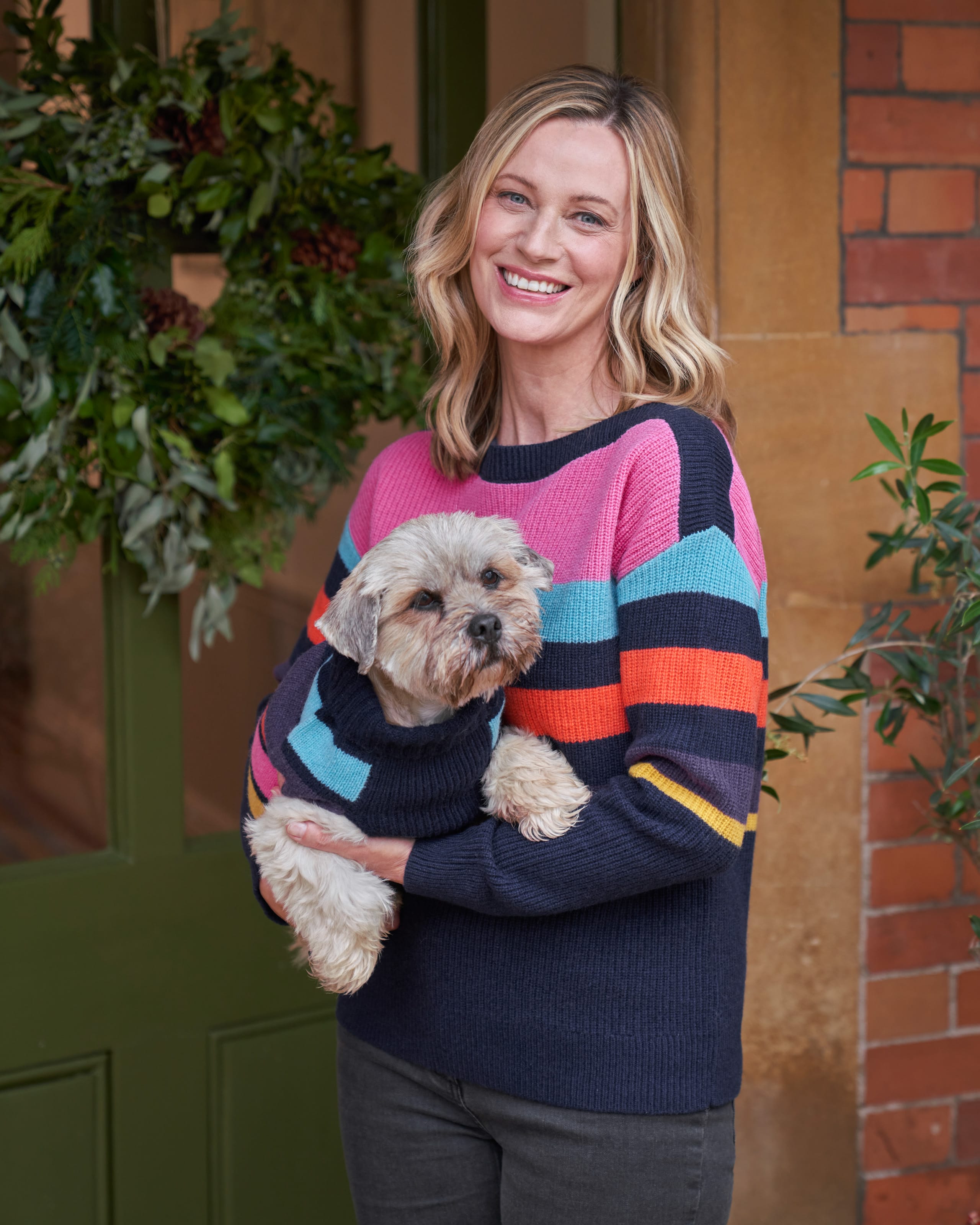 Navy Multi | Rainbow Coloured Jumper | WoolOvers AU