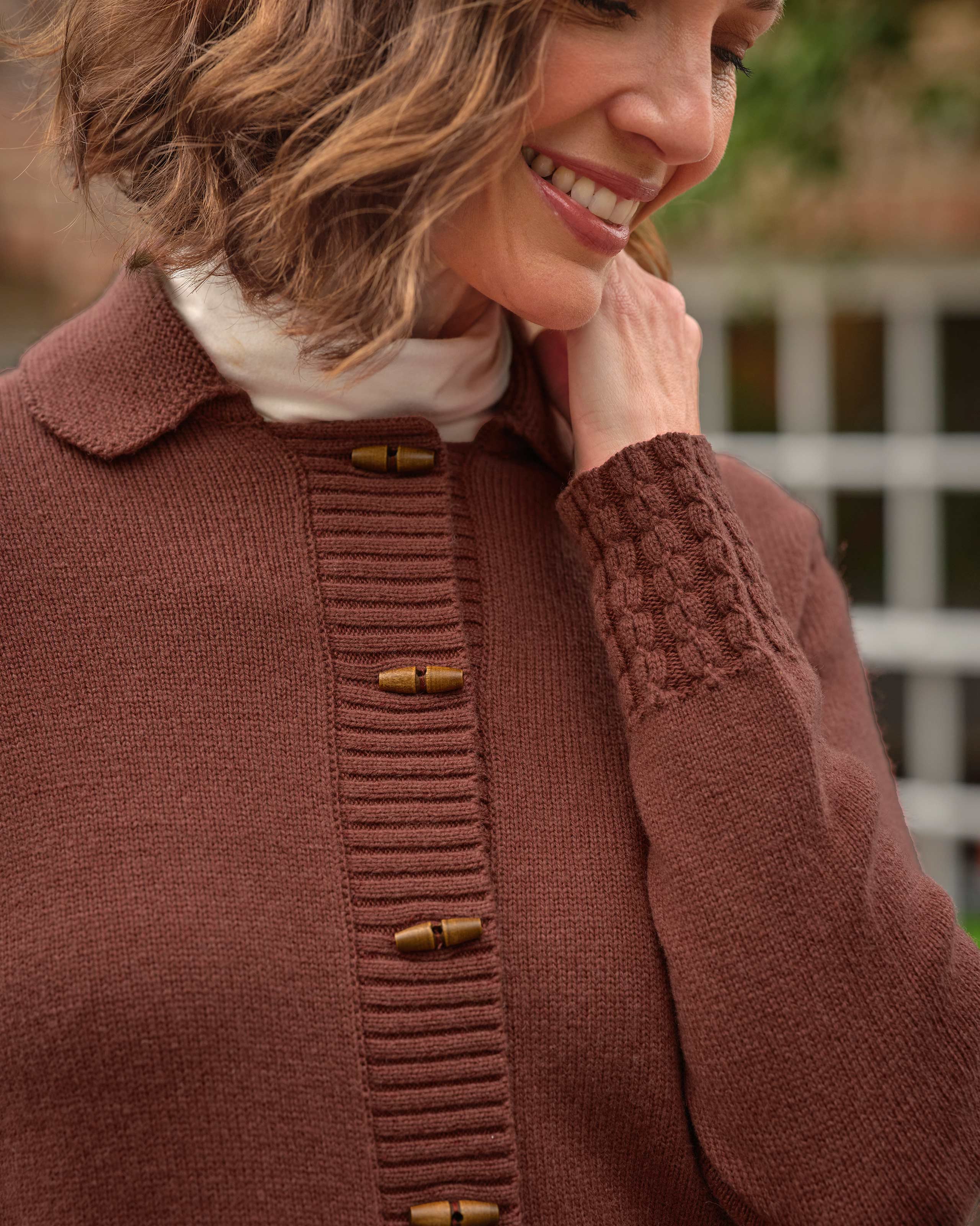 Brandy Apple | Wooden Toggle Cardigan | WoolOvers AU