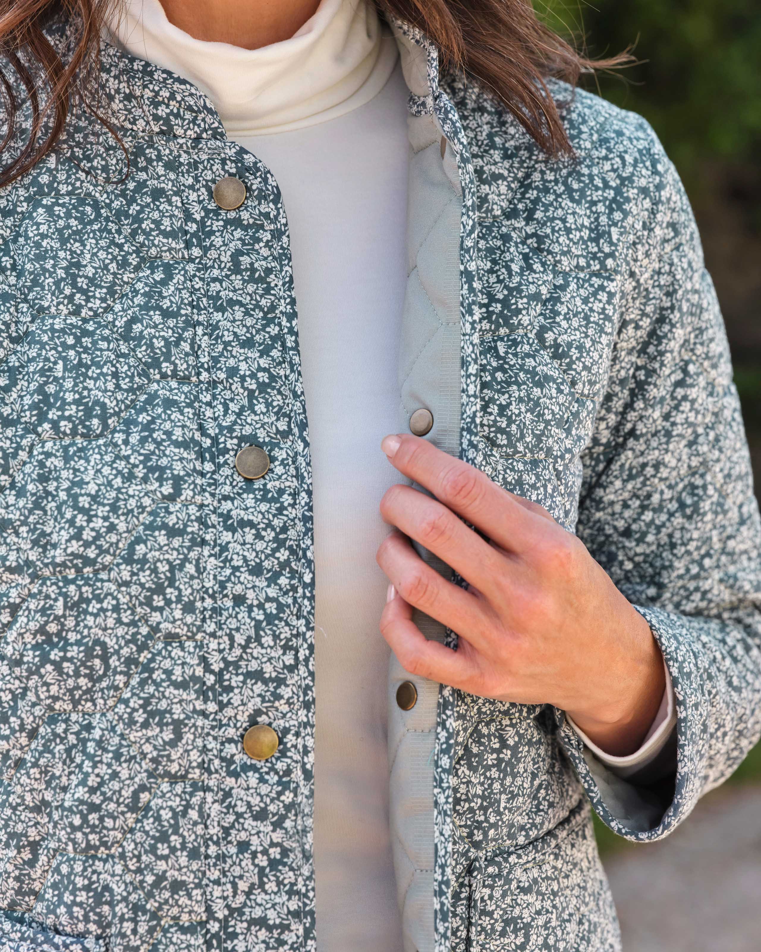 Jasmine Floral | Quilted Cotton Jacket | WoolOvers US