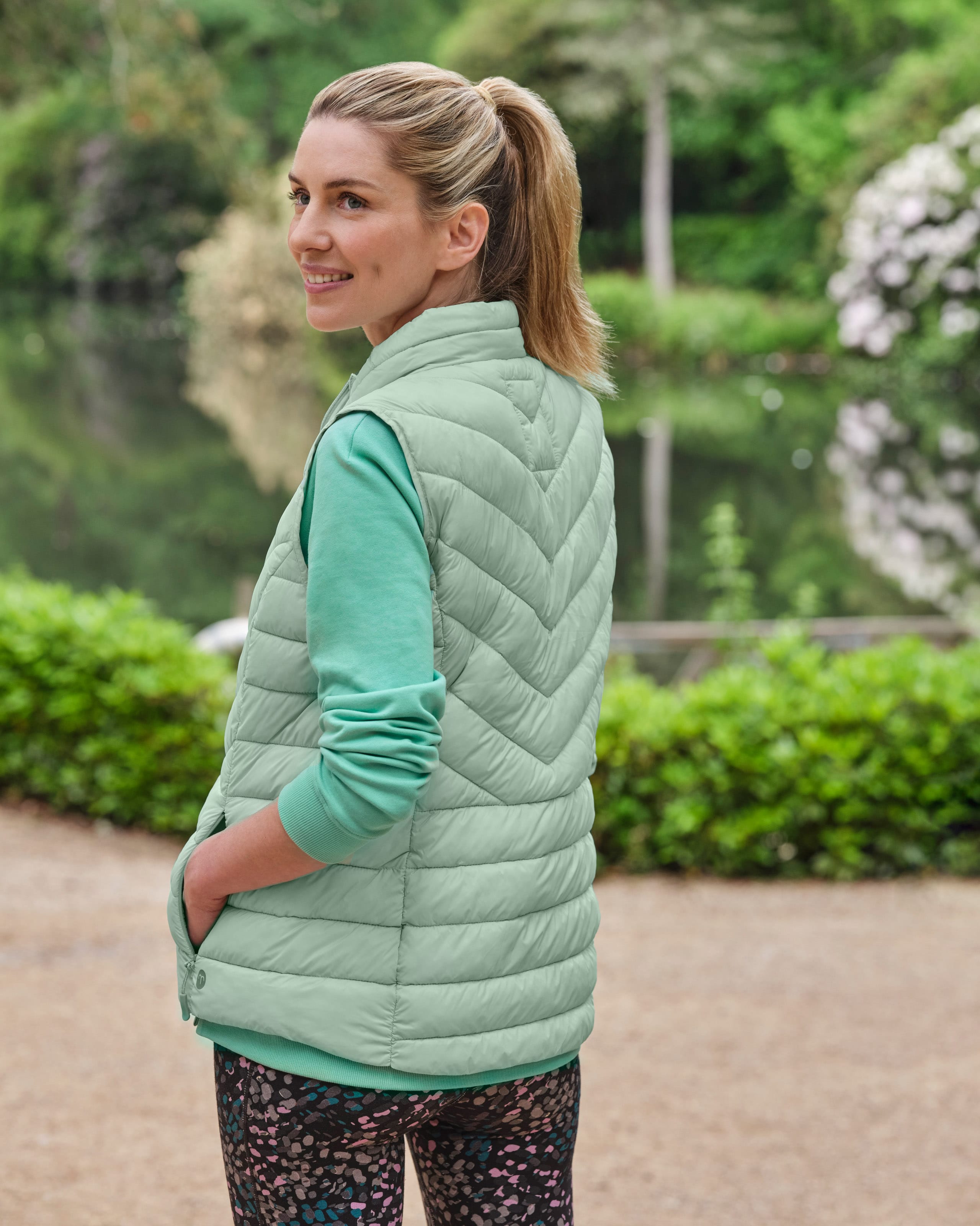 Sage | Glen Puffer Gilet | WoolOvers UK