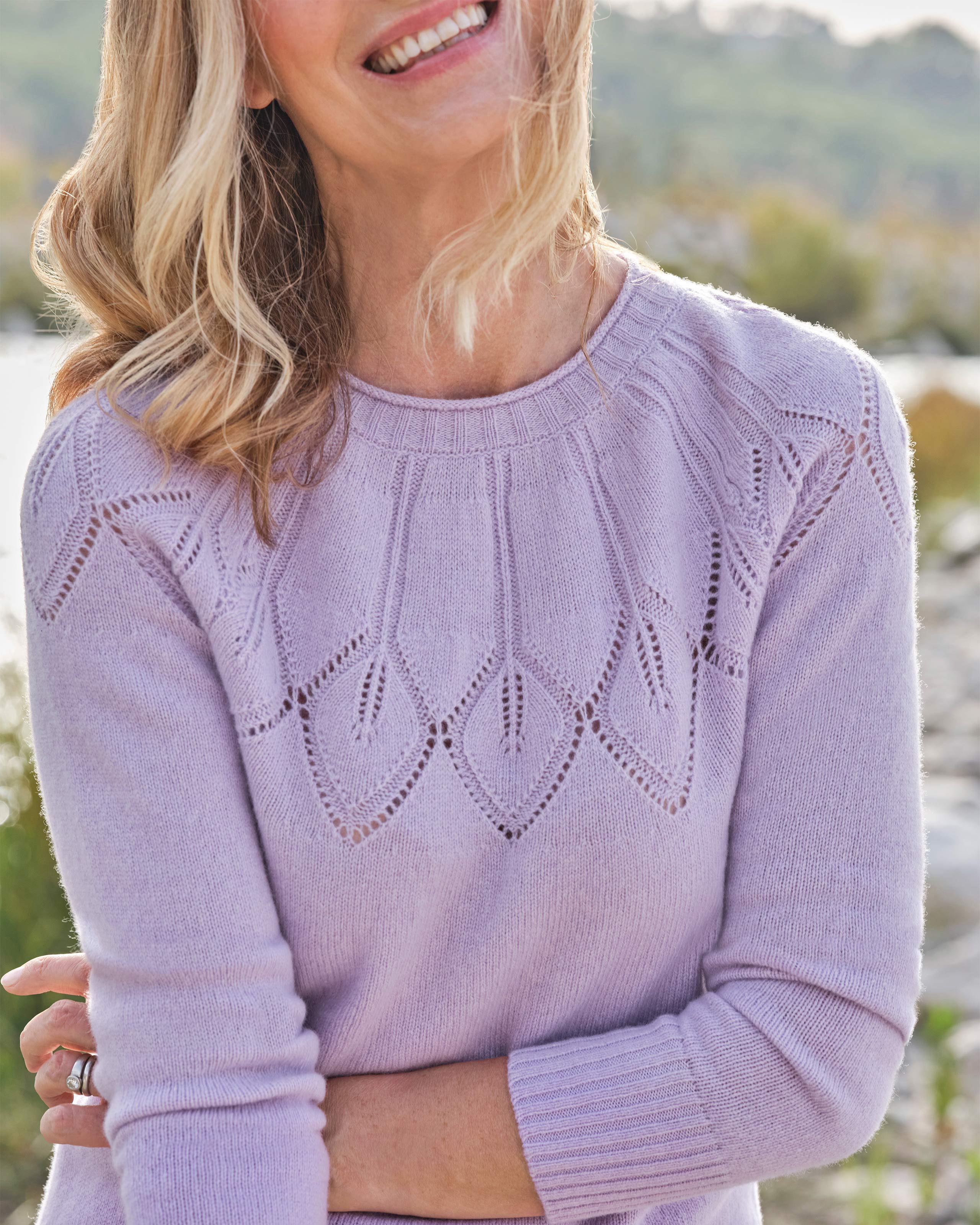 Lilas pastel | Cavalier de feuille de feuille | WoolOvers FR