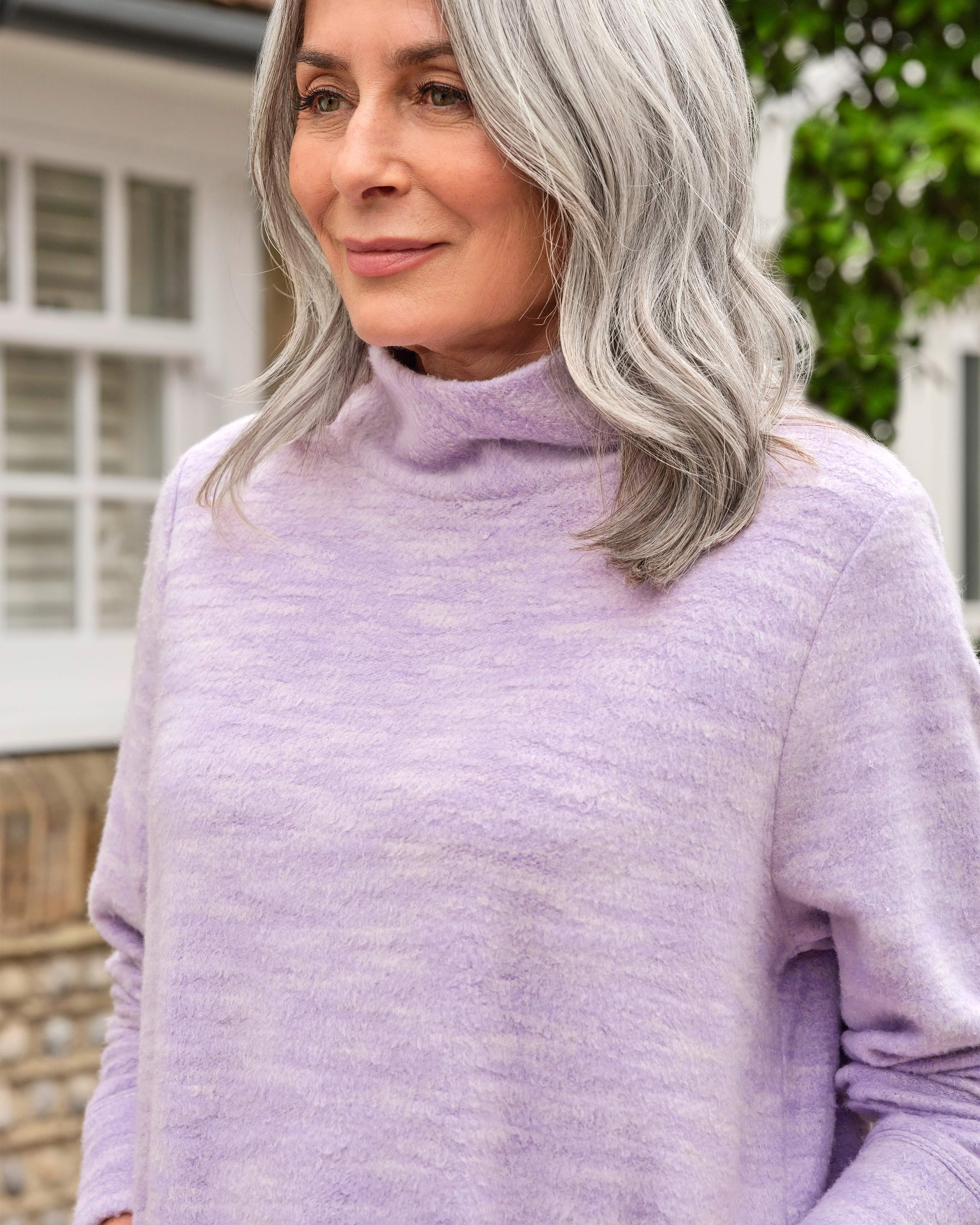 Iris | Super Soft High Neck Sweatshirt | WoolOvers US