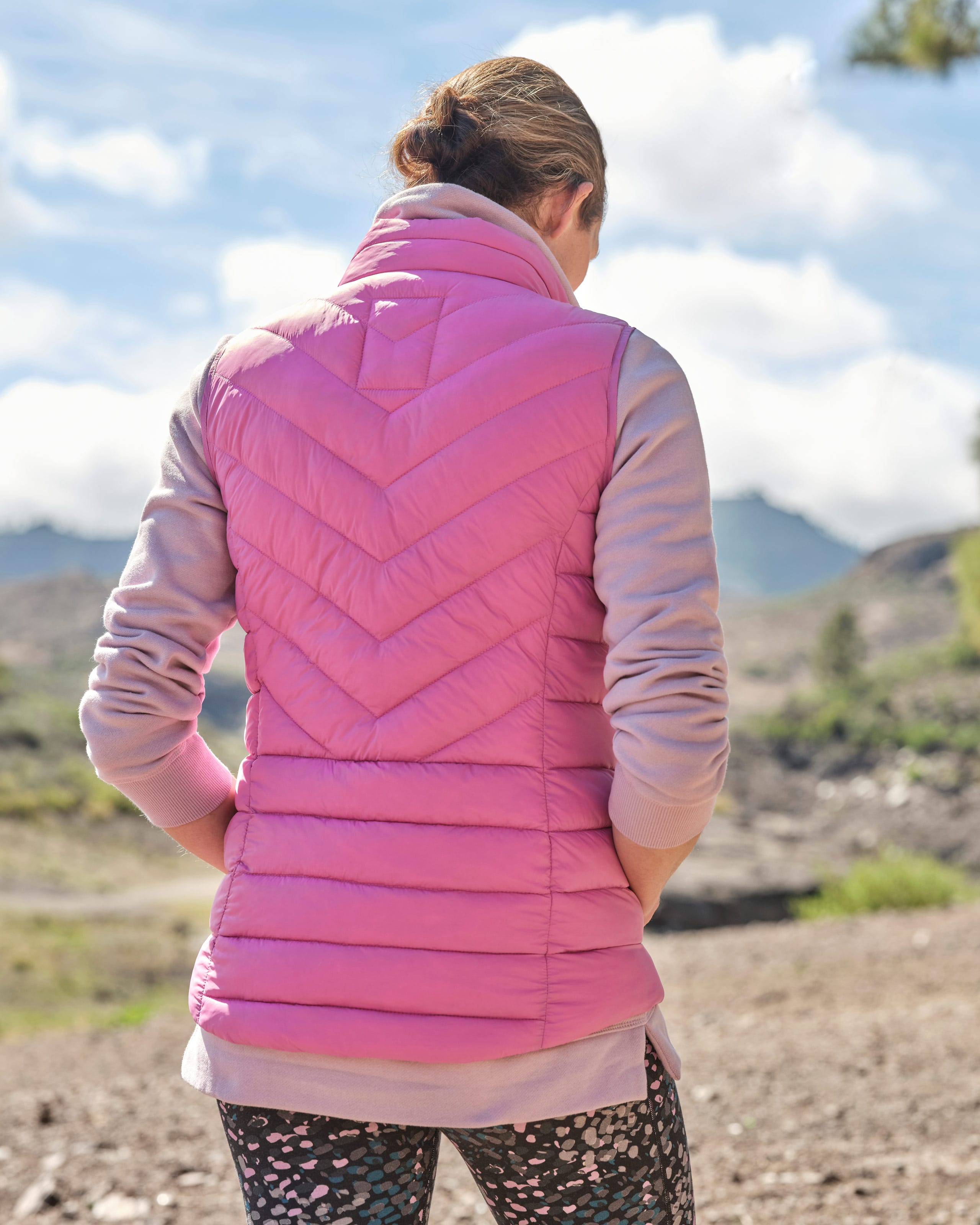 Peony Pink | Glen Puffer Gilet | WoolOvers UK