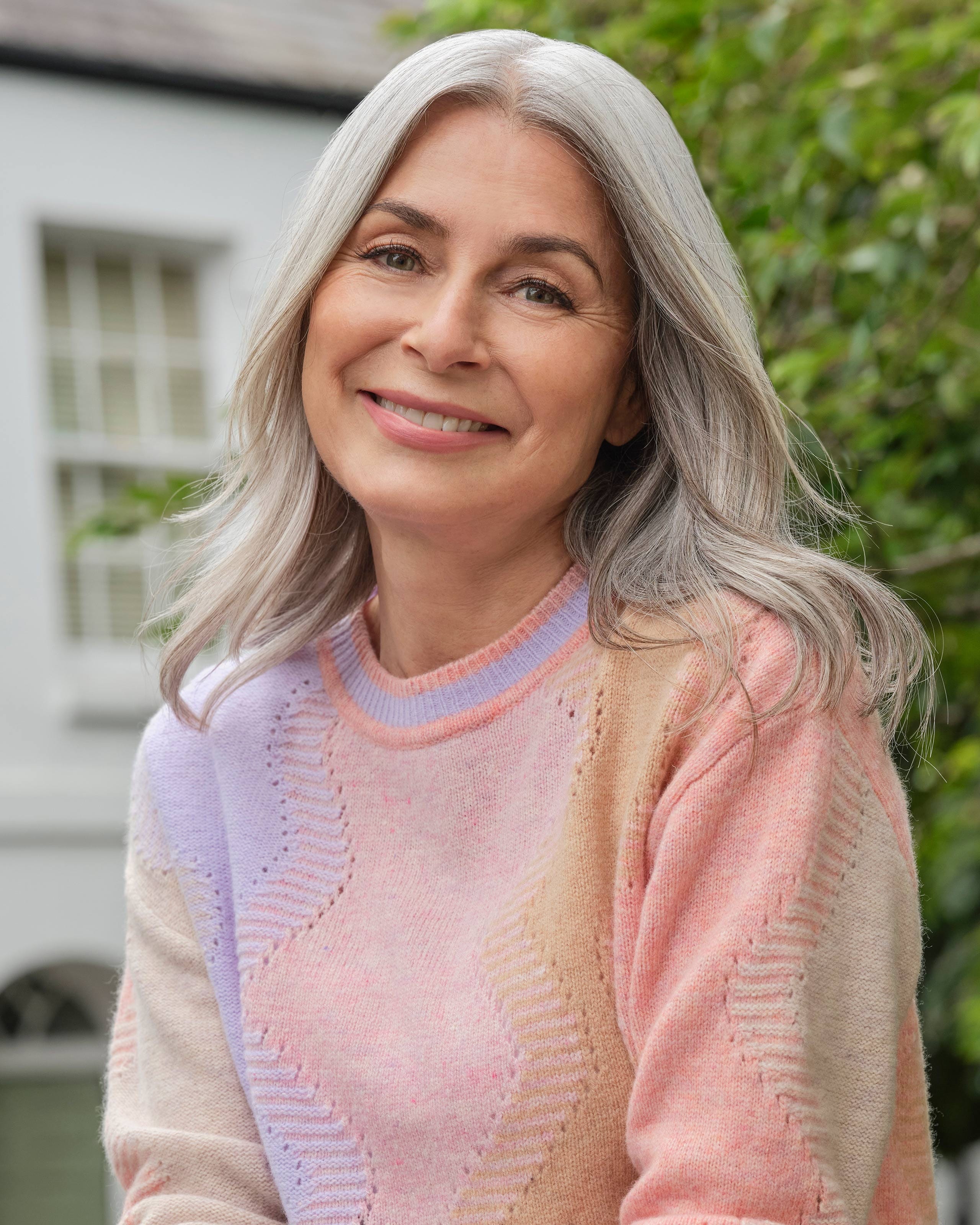 Multi | Wavy Abstract Pointelle Jumper | WoolOvers UK