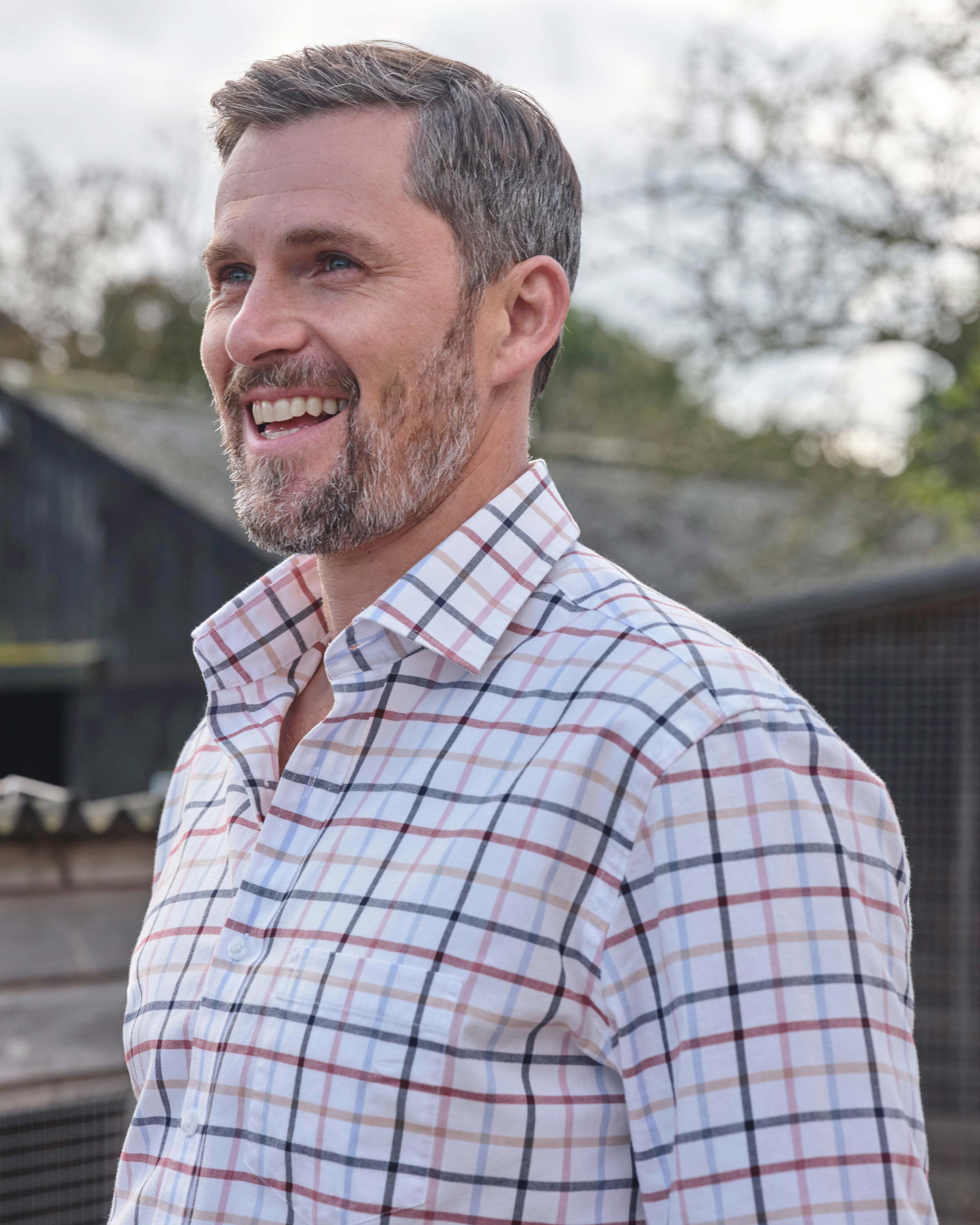 Pink | Tattersal Check Long Sleeve Shirt | WoolOvers US