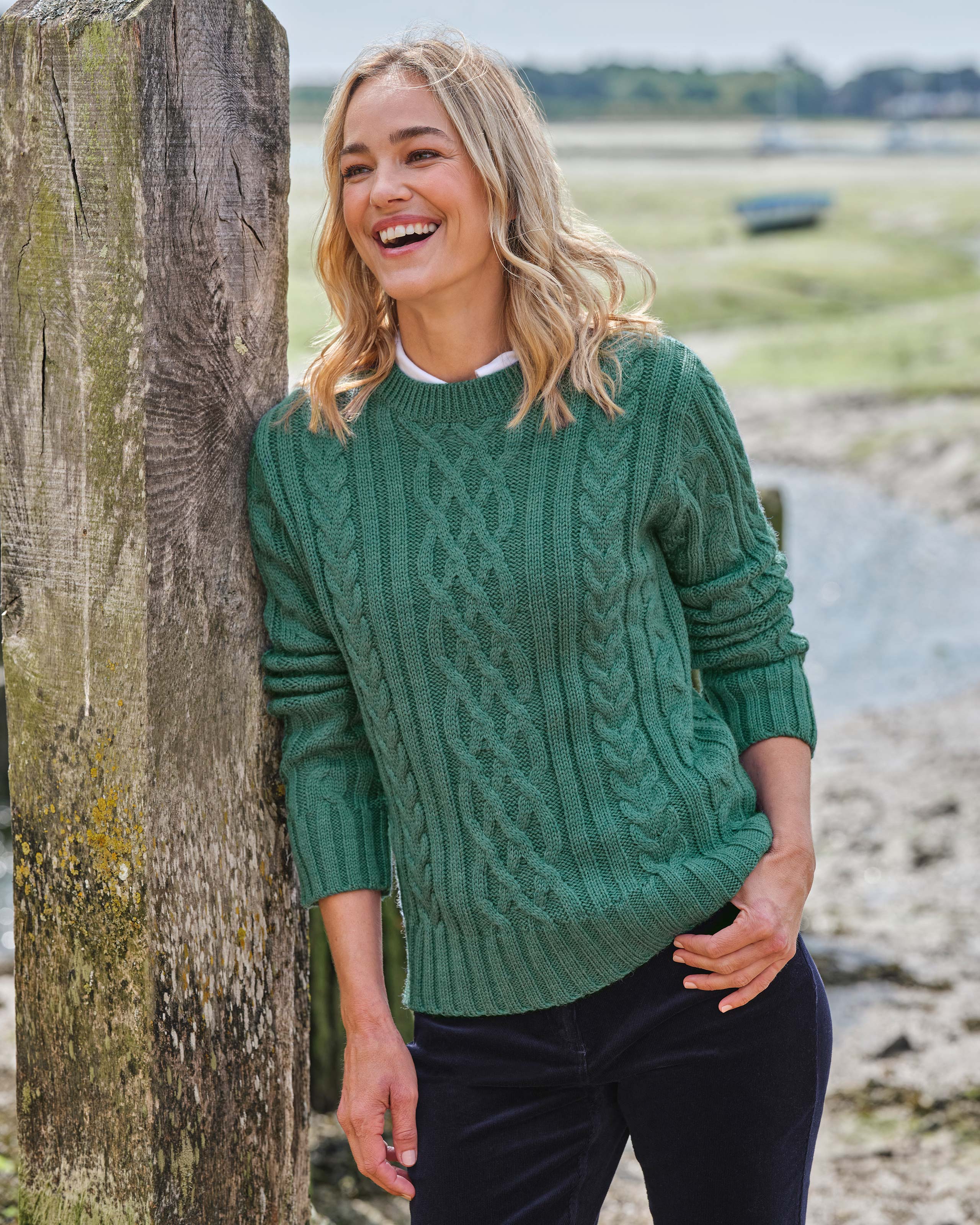 Hedgerow | 100% Pure Wool Aran Crew Neck Jumper | WoolOvers AU