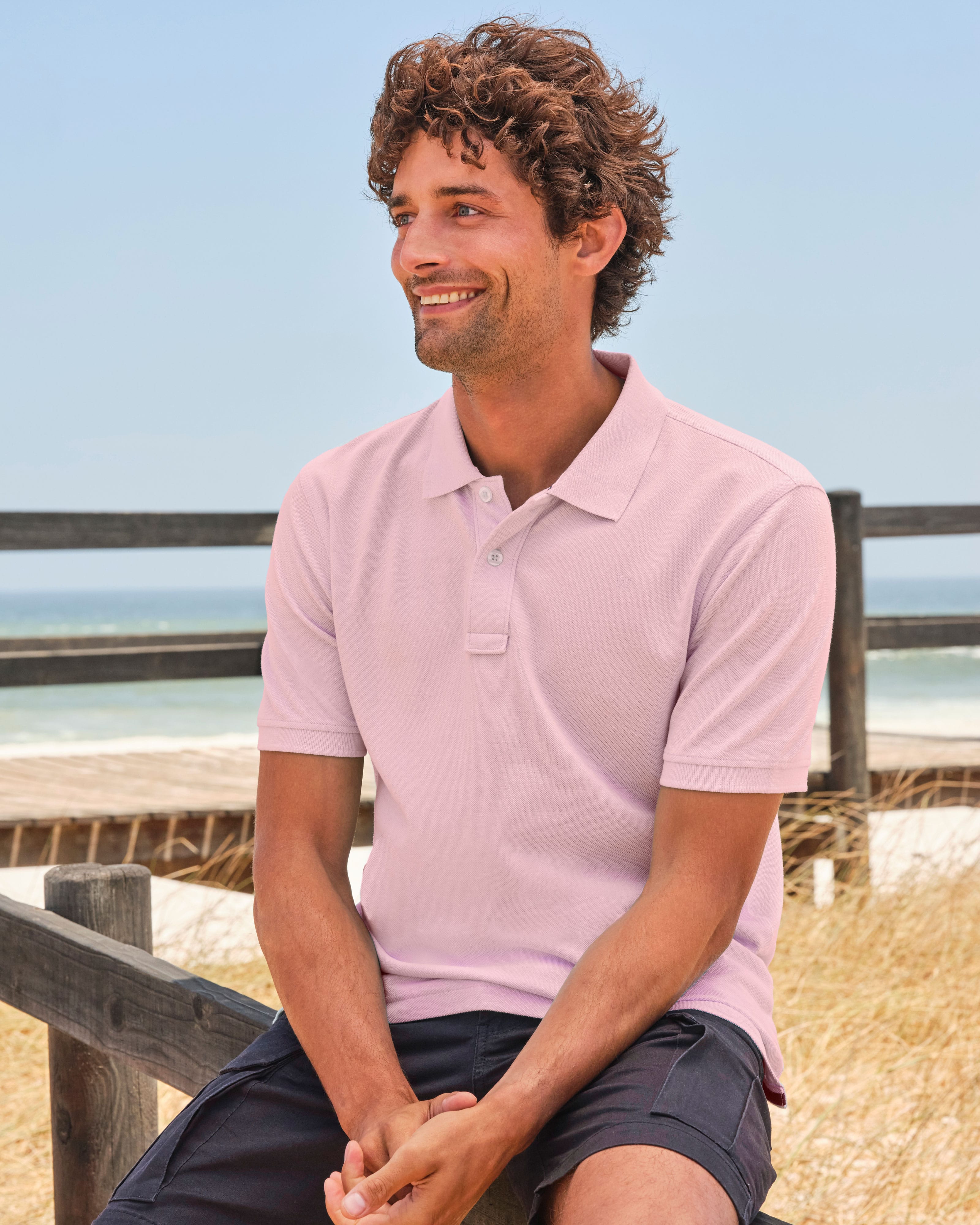 Hell-Pink | Piqué-Poloshirt für Herren | WoolOvers DE