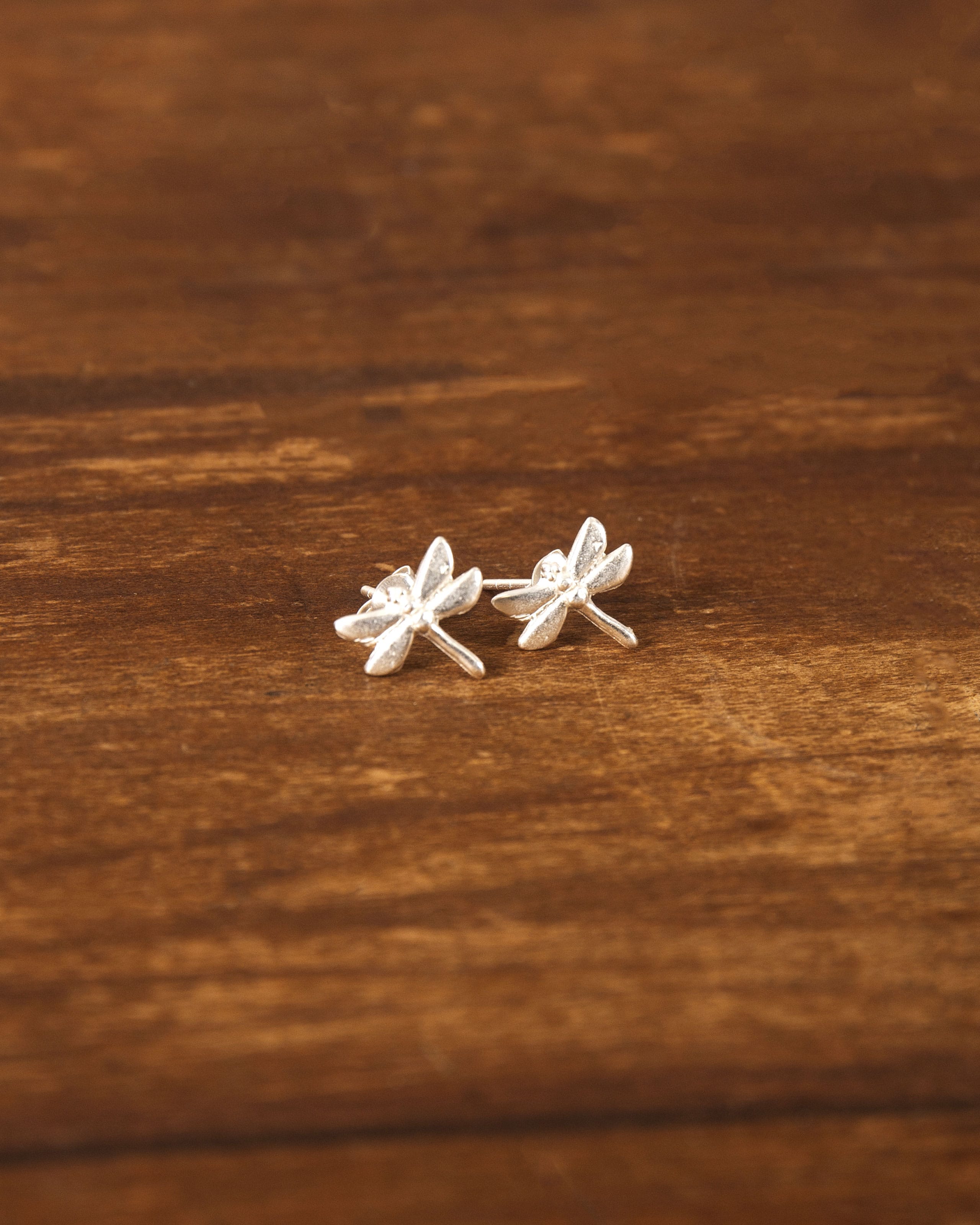 Silver | Silver Plated Dragonfly Studs | WoolOvers US