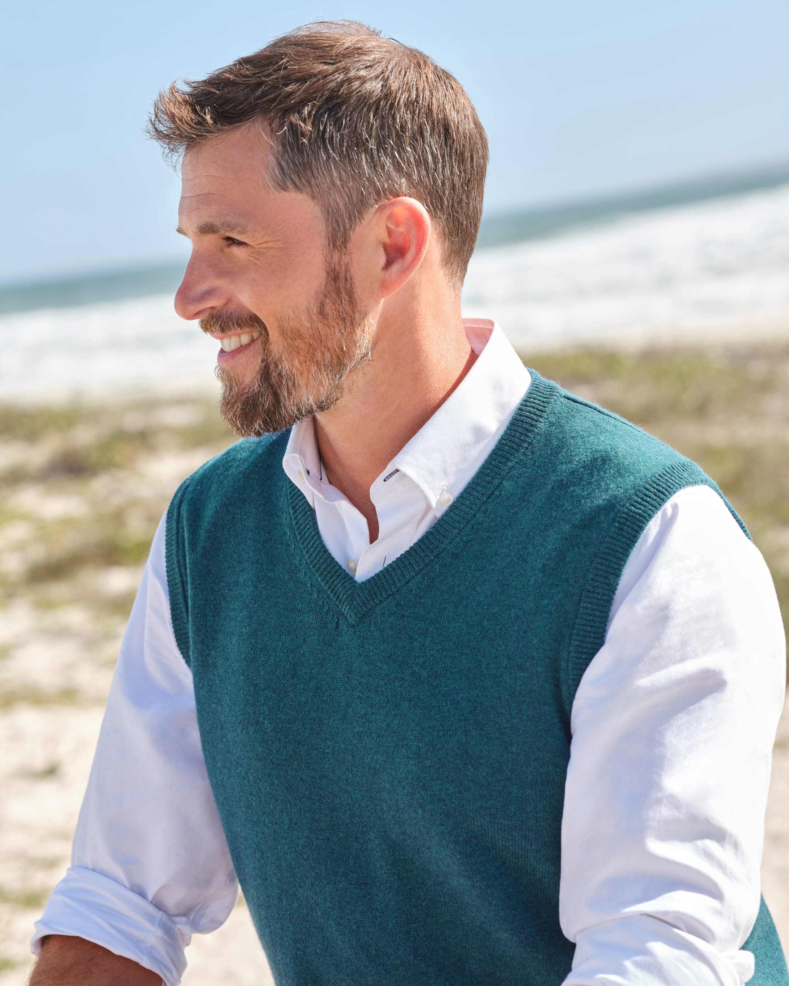 Moonlight Ocean | Cashmere & Merino Vest | WoolOvers US