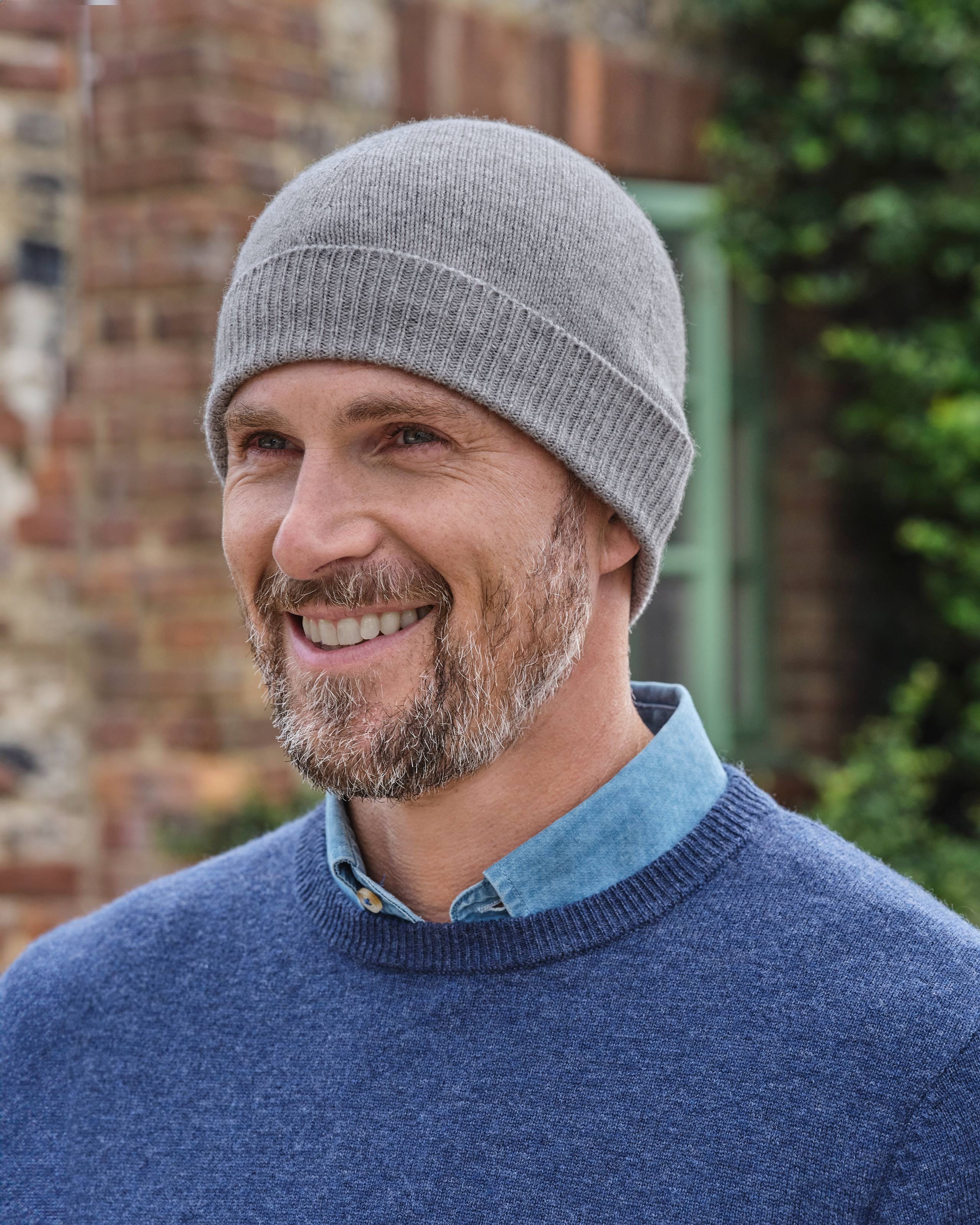 Grey | Mens Cashmere Merino Hat | WoolOvers AU