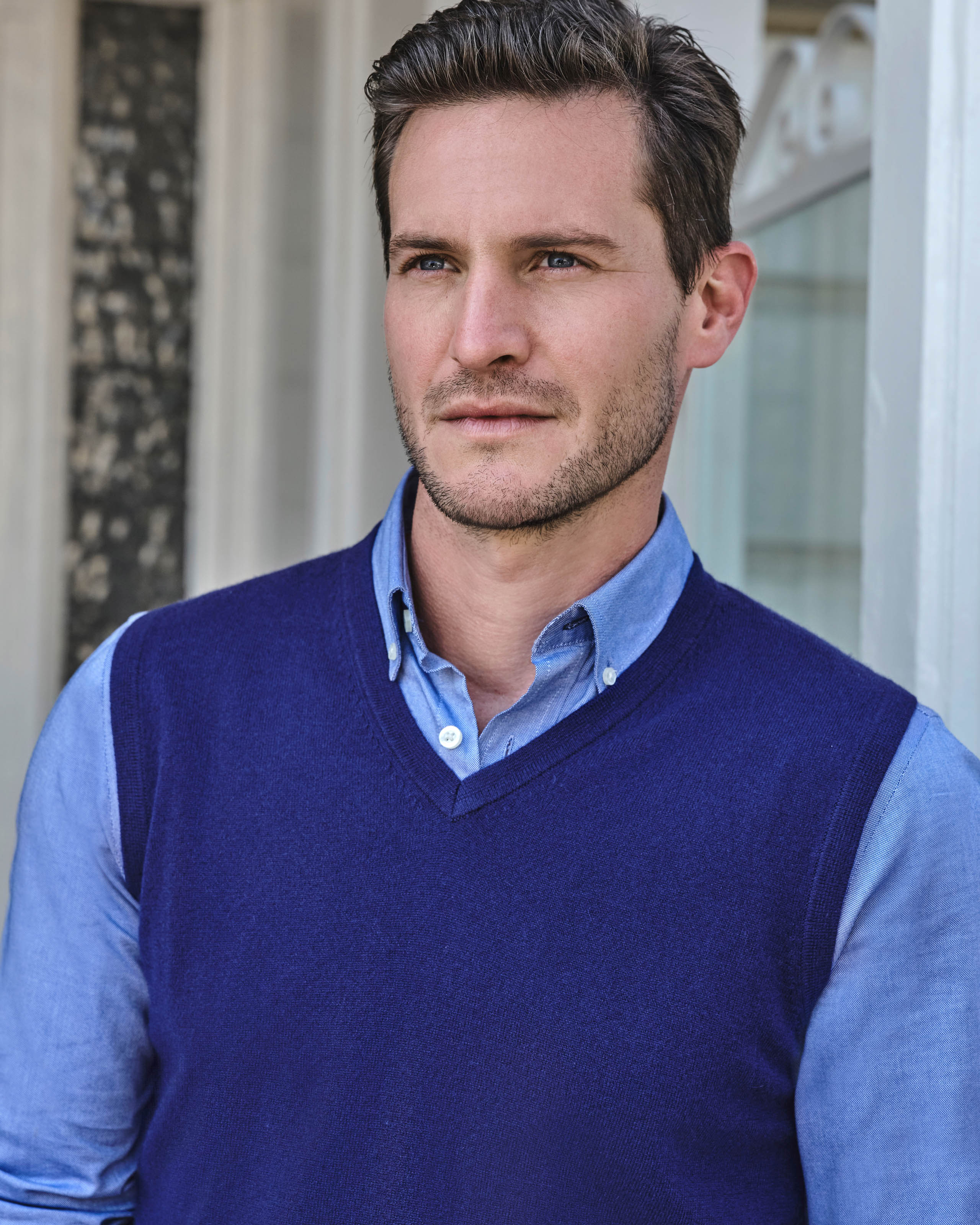 Deep Sapphire | Mens Cashmere Vest | WoolOvers US