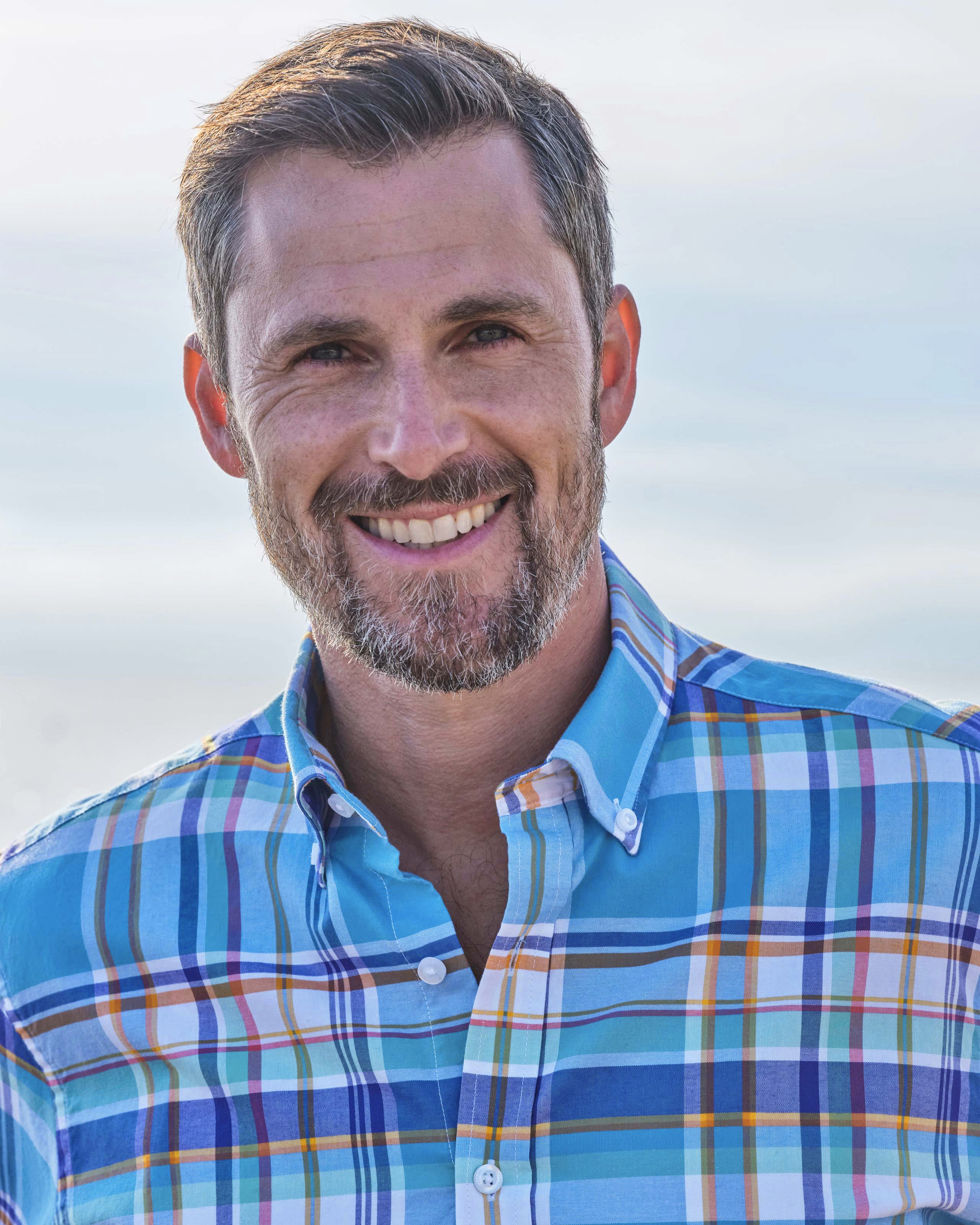 Blue | Madras Check Oxford Long Sleeve Shirt | WoolOvers UK