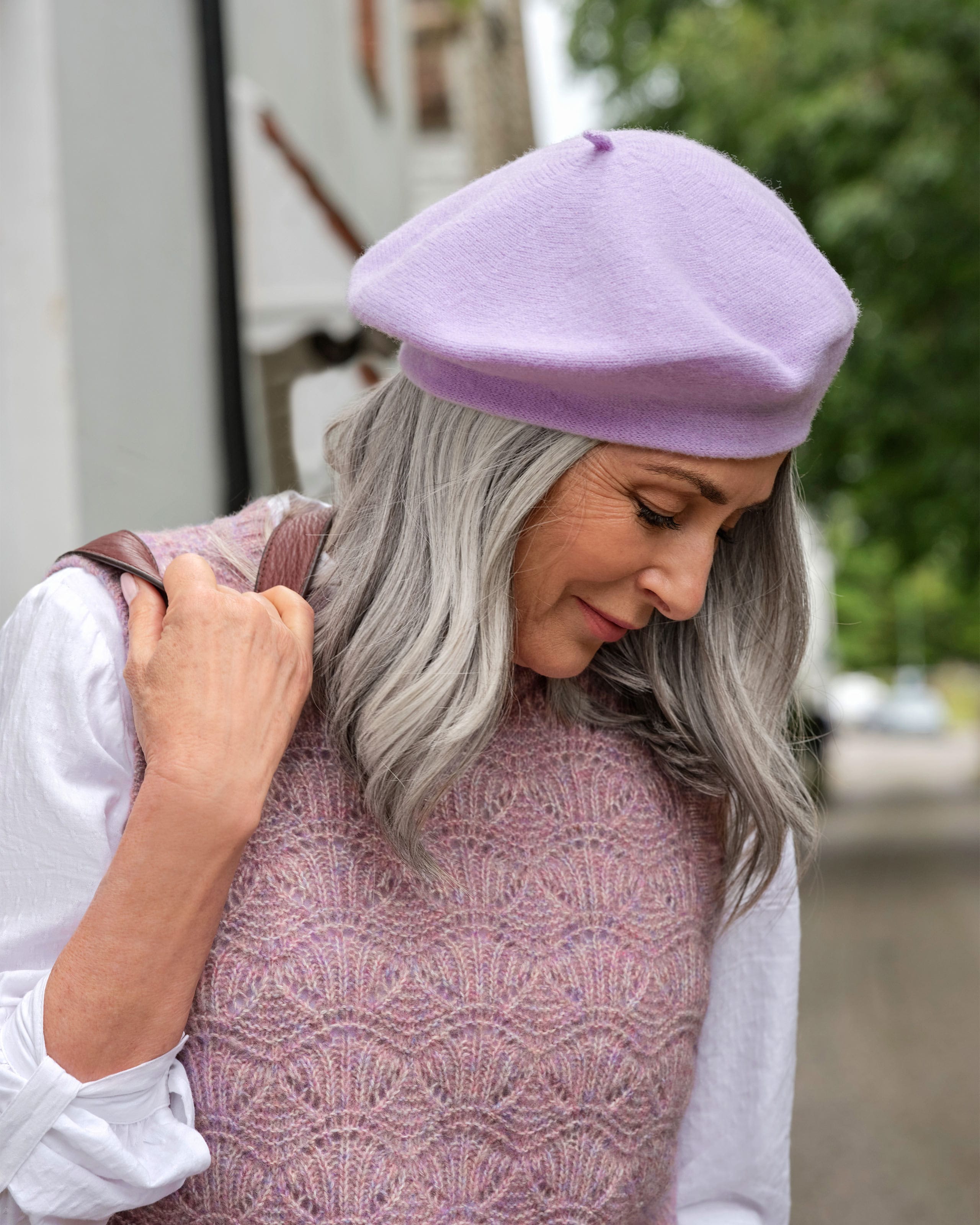 Lilac | Classic Wool Beret | WoolOvers UK