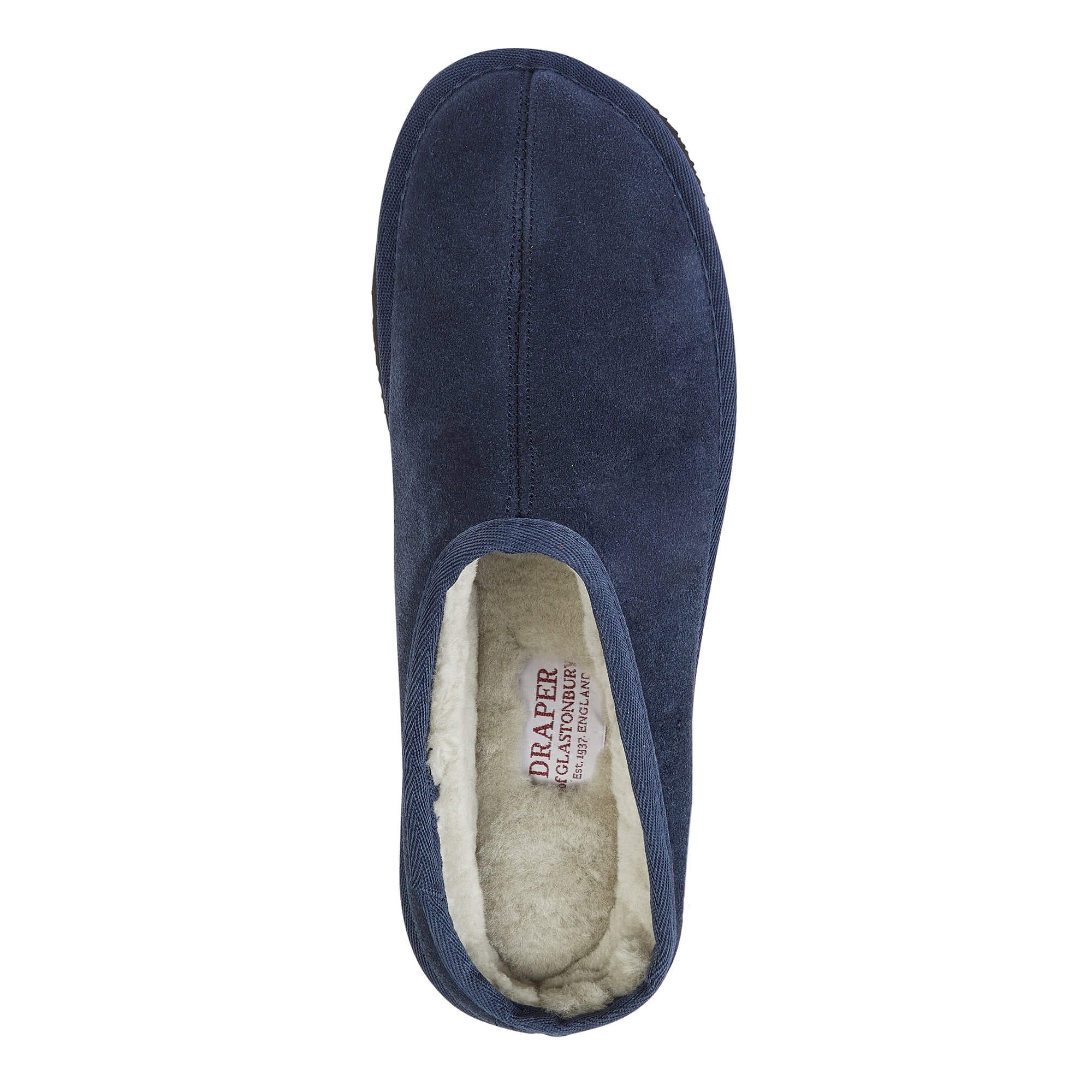 Navy | Womens Draper Sheepskin Mule Slippers | WoolOvers UK