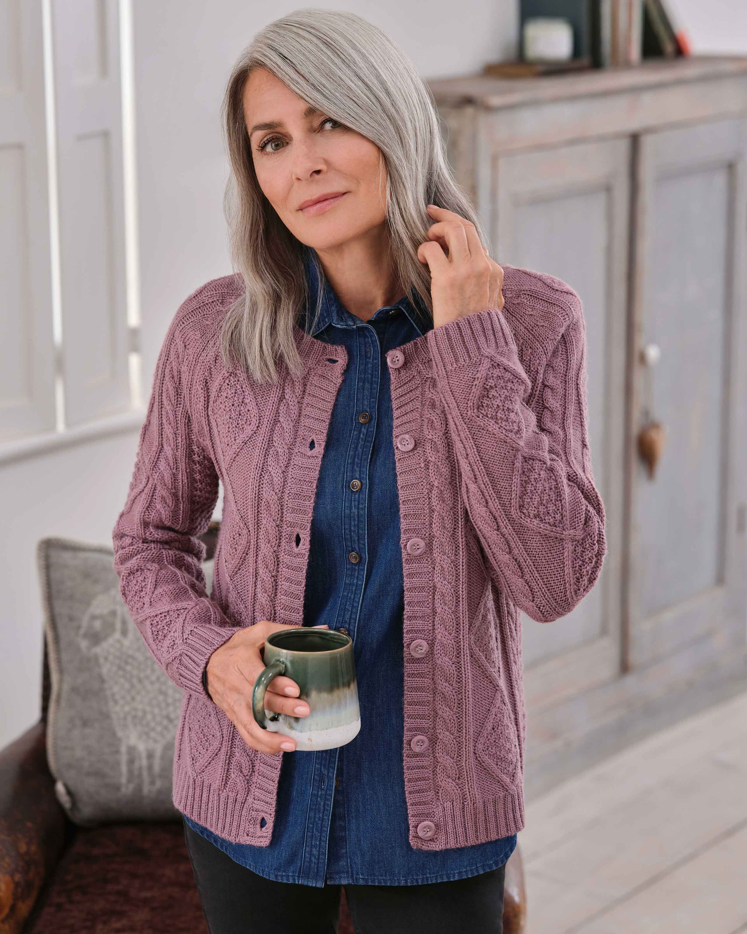 Womens Cable Cardigans | Cable Knitwear | WoolOvers